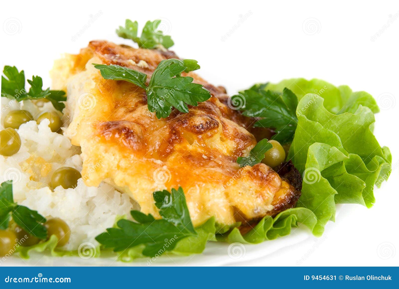 Plato De Pollo Sabroso Sano Imagen de archivo - Imagen de verdes ...