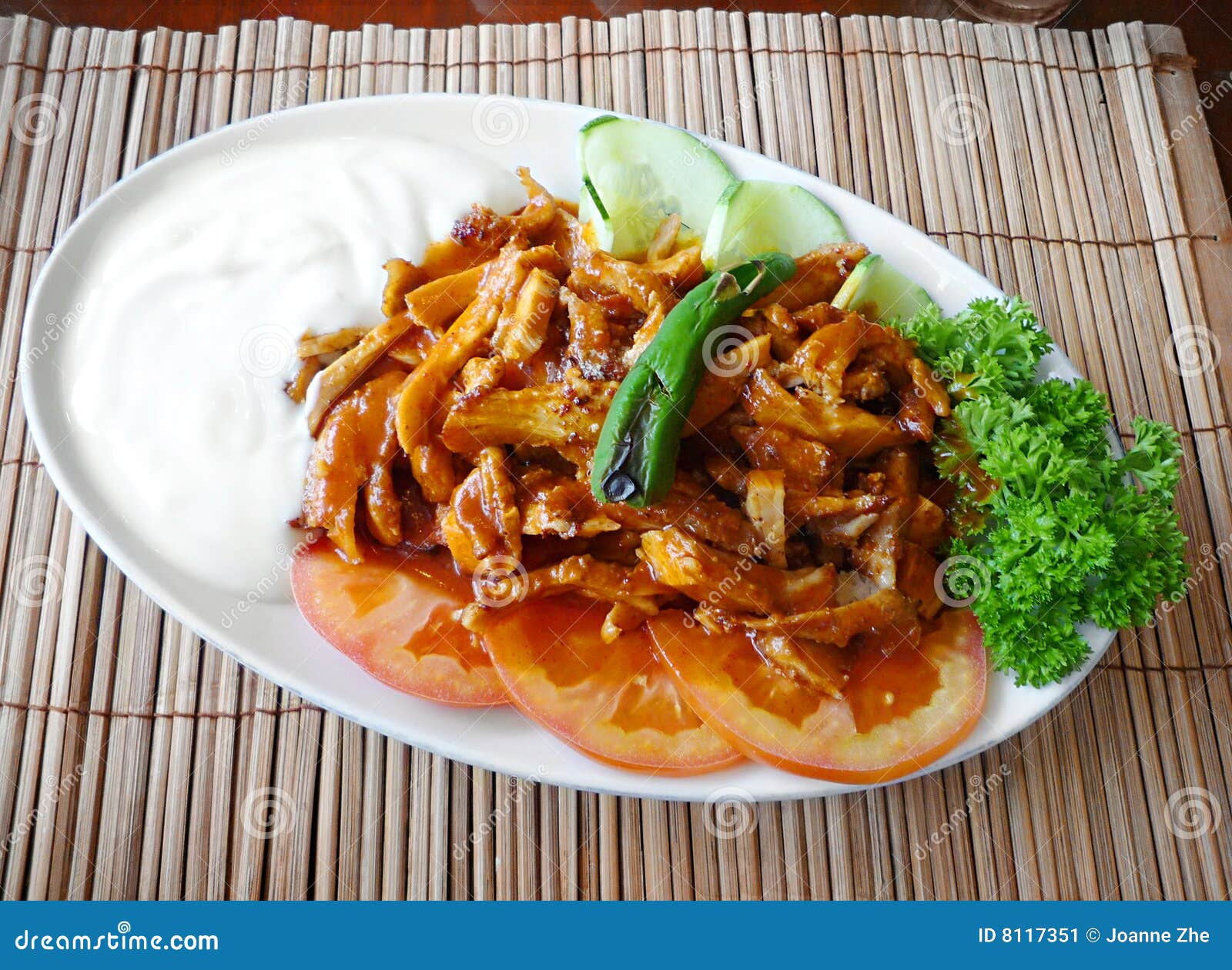 Plato de pollo turco imagen de archivo. Imagen de oriente - 8117351