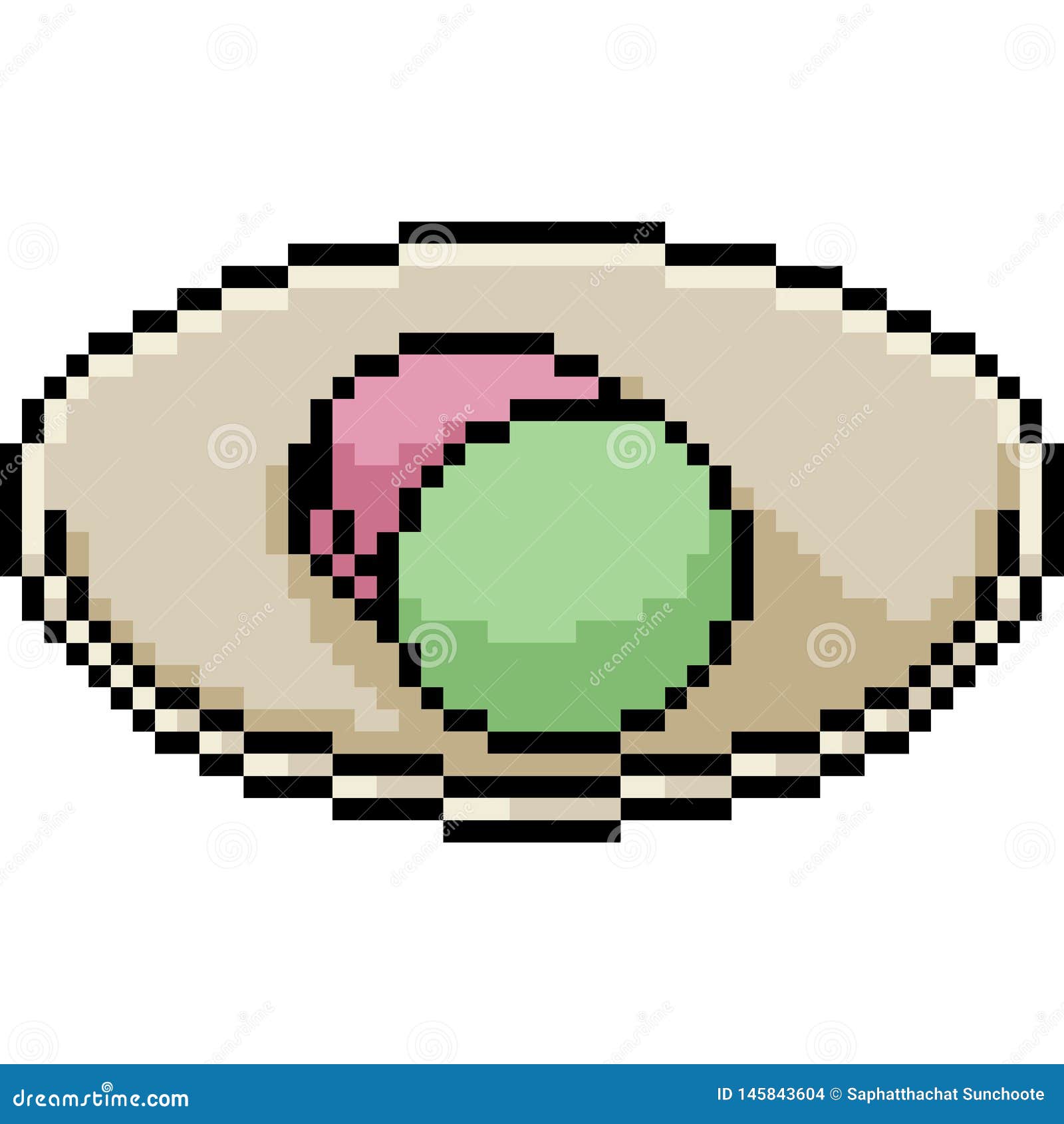 Plato Del Bocado Del Arte Del Pixel Del Vector Ilustración del Vector ...