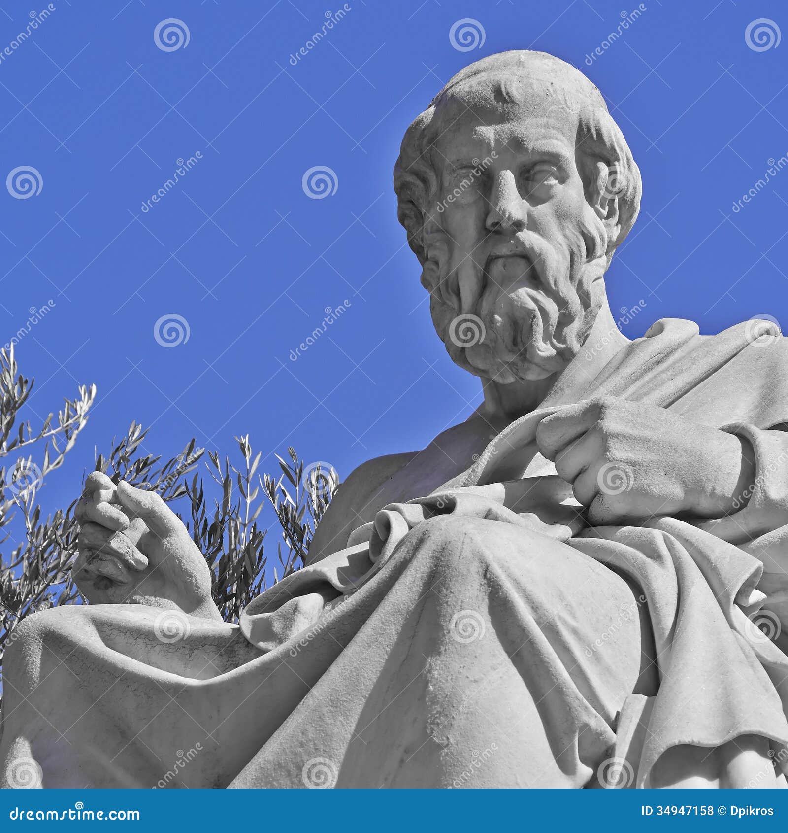 Plato Die Philosophenstatue Stockfoto - Bild von klassisch ...