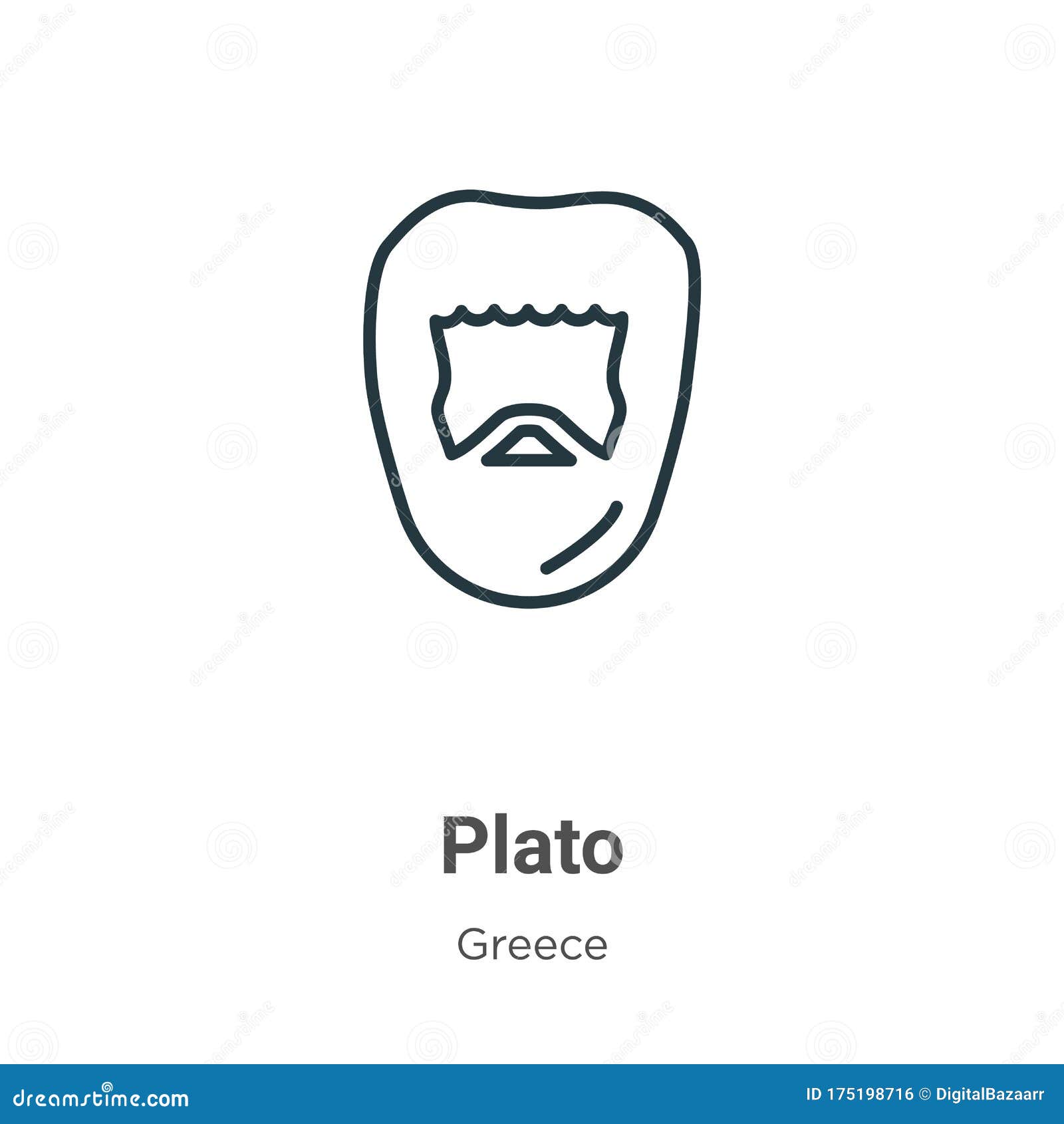 Plato Outline Vector Icon. Thin Line Black Plato Icon, Flat Vector ...