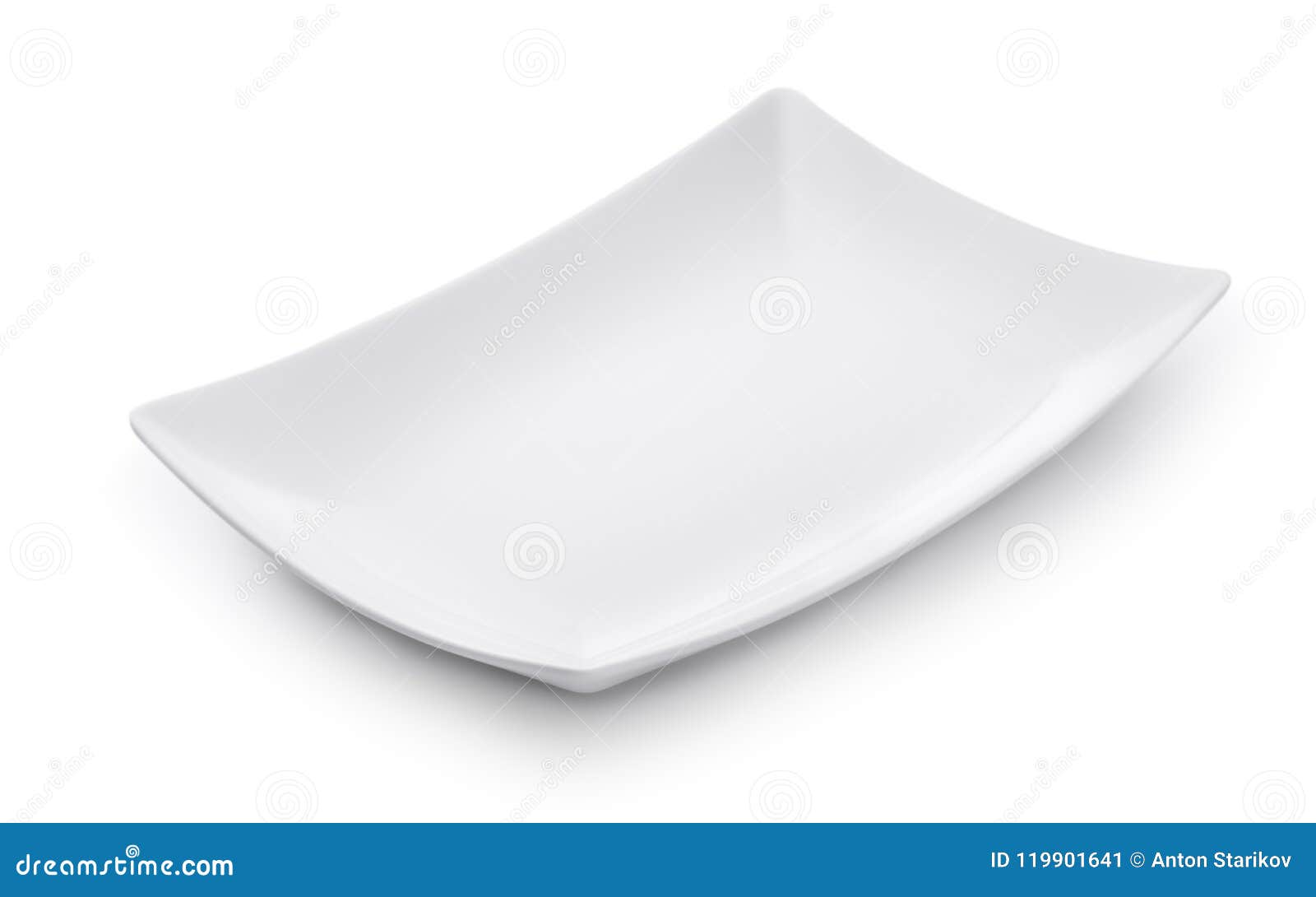 Plato Rectangular Vacío Blanco Imagen de archivo - Imagen de ...