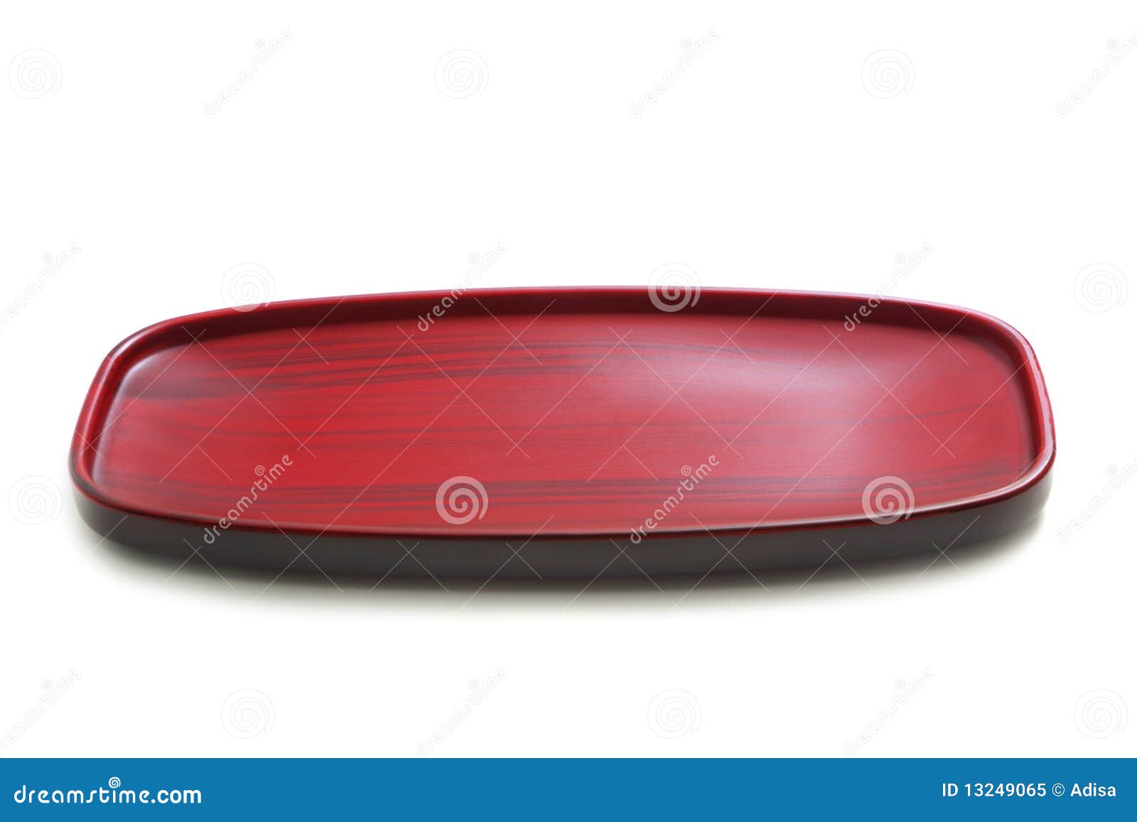 Plato rojo imagen de archivo. Imagen de restaurante, forma - 13249065