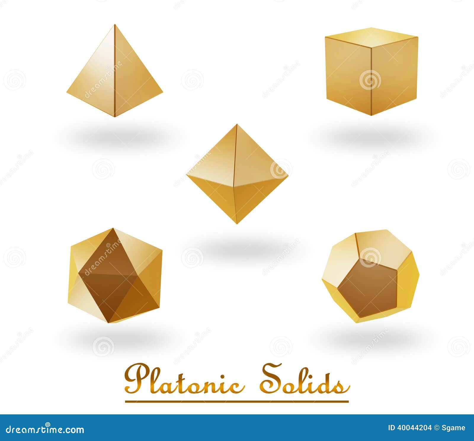 Platoic solids stock illustration. Illustration of pyramid - 40044204