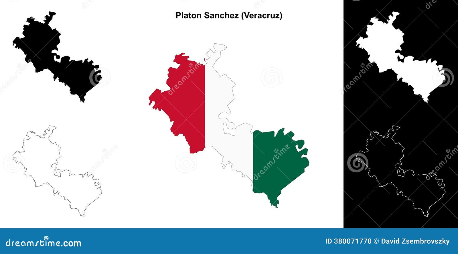 Platon Sanchez Outline Map Vector Illustration | CartoonDealer.com ...