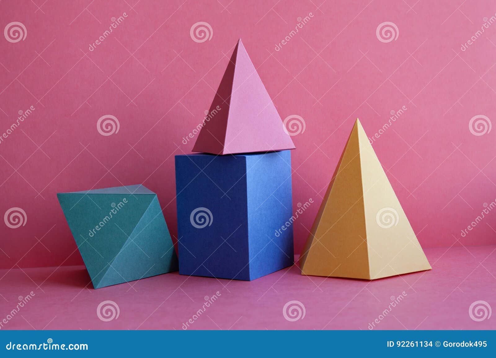 Platonic Solids Abstract Geometric Still Life Composition. Prism ...