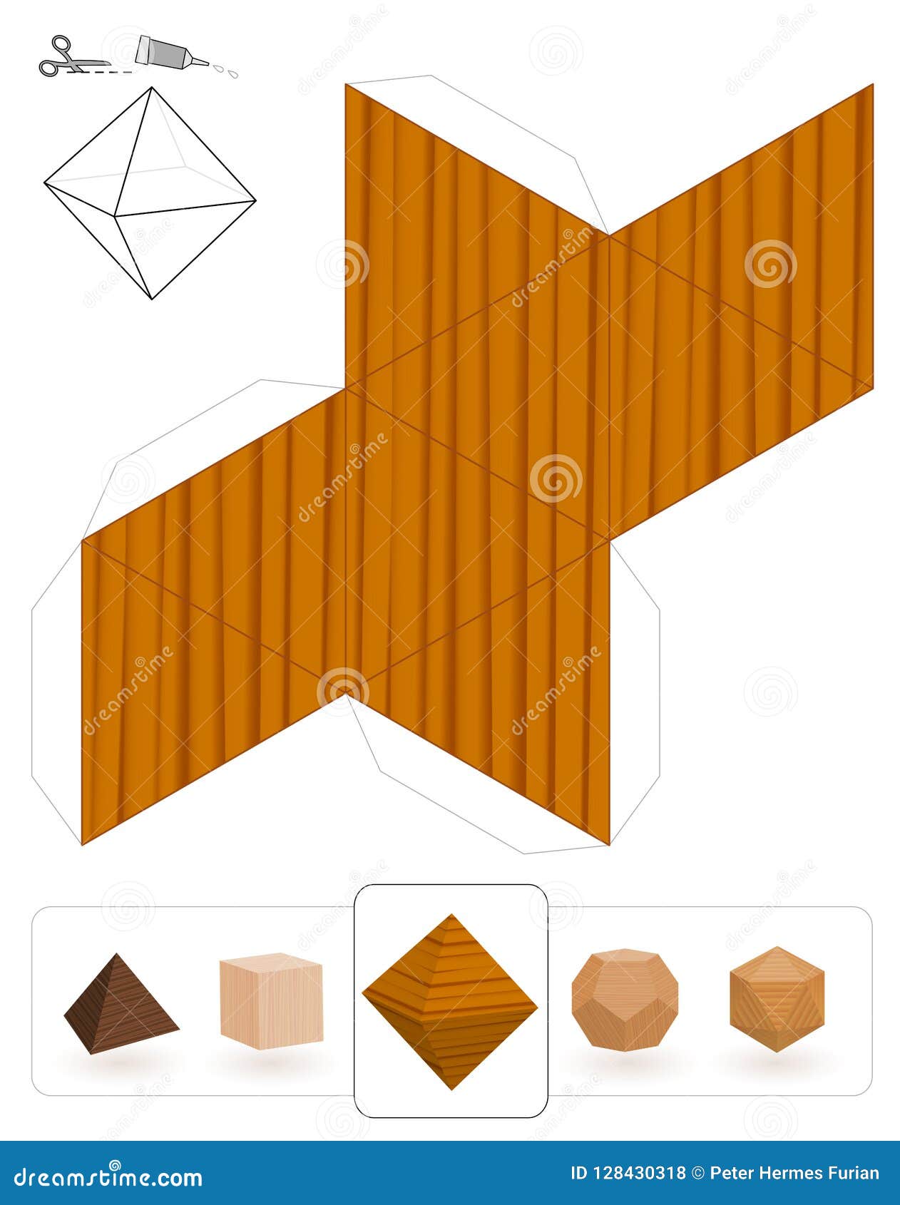 Platonic Solids Octahedron Wooden Texture Stock Vector - Illustration ... Platonic Solids Octahedron Wooden Texture Stock Vector - Illustration ...