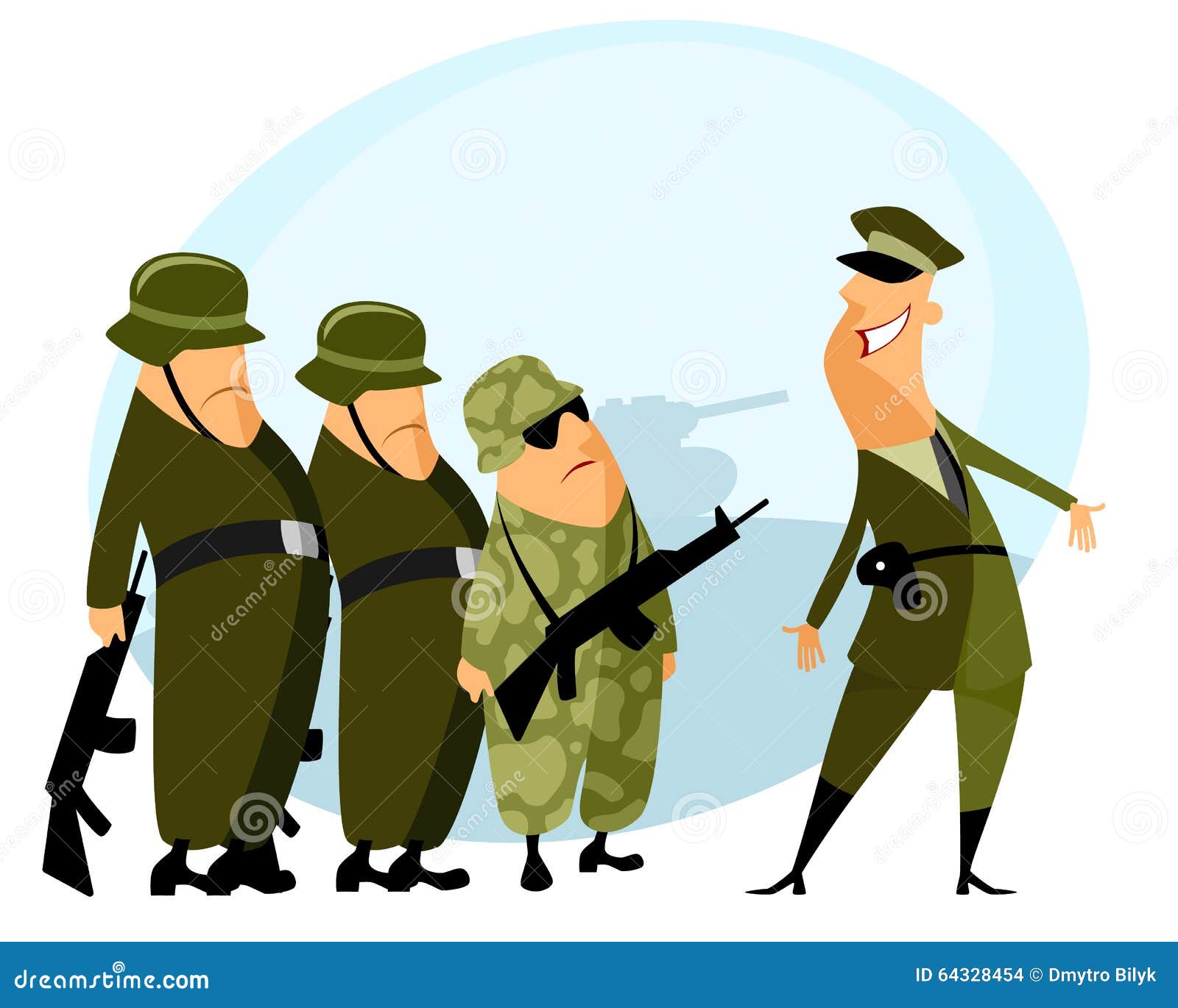 Platoon and commander stock vector. Illustration of armor - 64328454