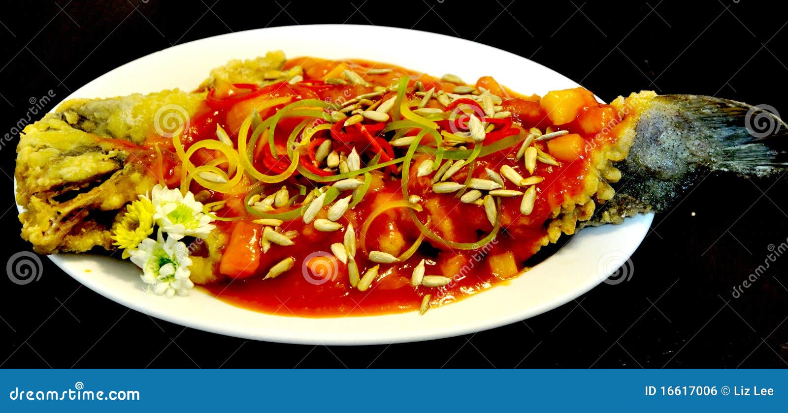 Plats de poisson chinois photo stock. Image of durée - 16617006