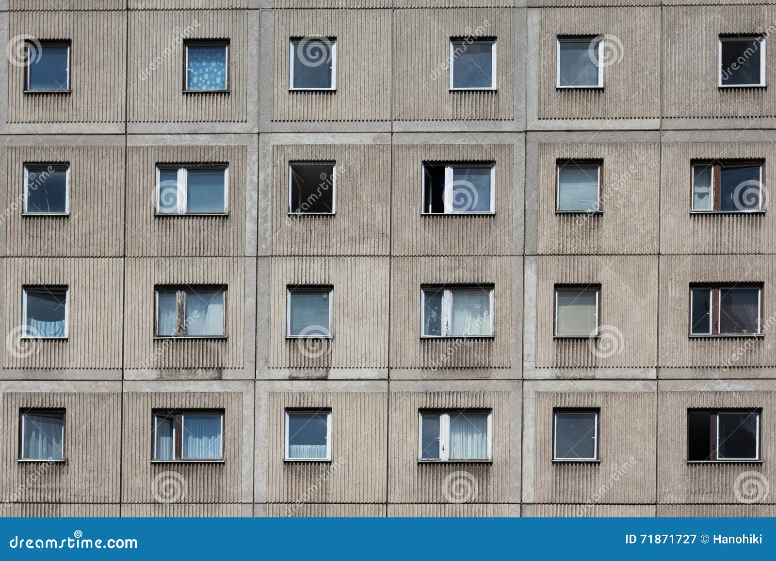 Plattenbau Building - Gdr Building Facade Stock Image - Image of house ...