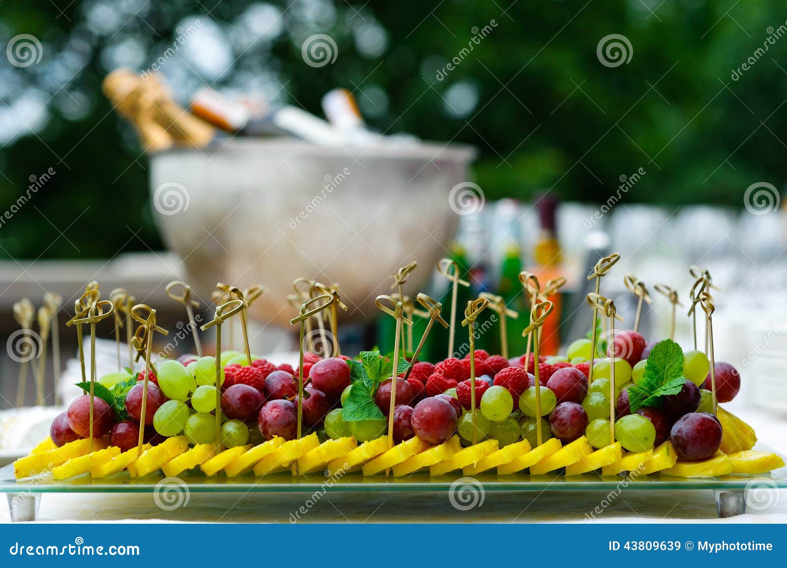 Platter of Assorted Fresh Fruit at Buffet Table Stock Image - Image of ...