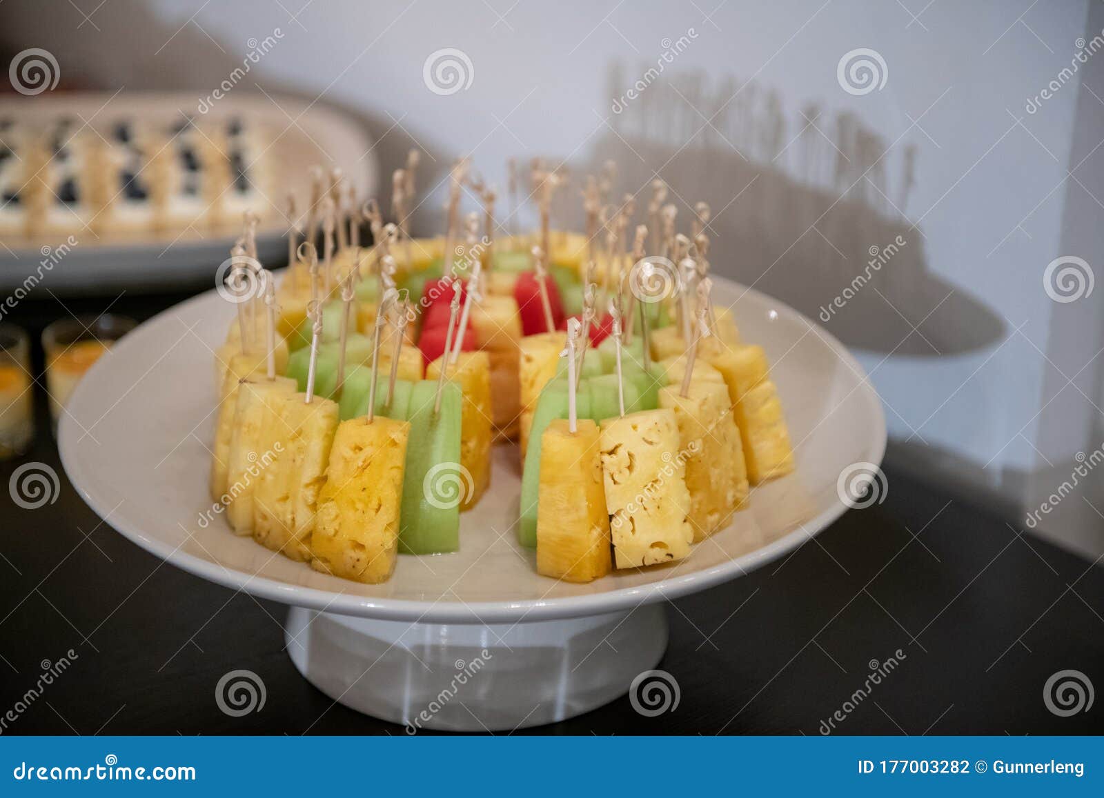 Platter of Assorted Fresh Fruit at Buffet Table for Party or Event ...