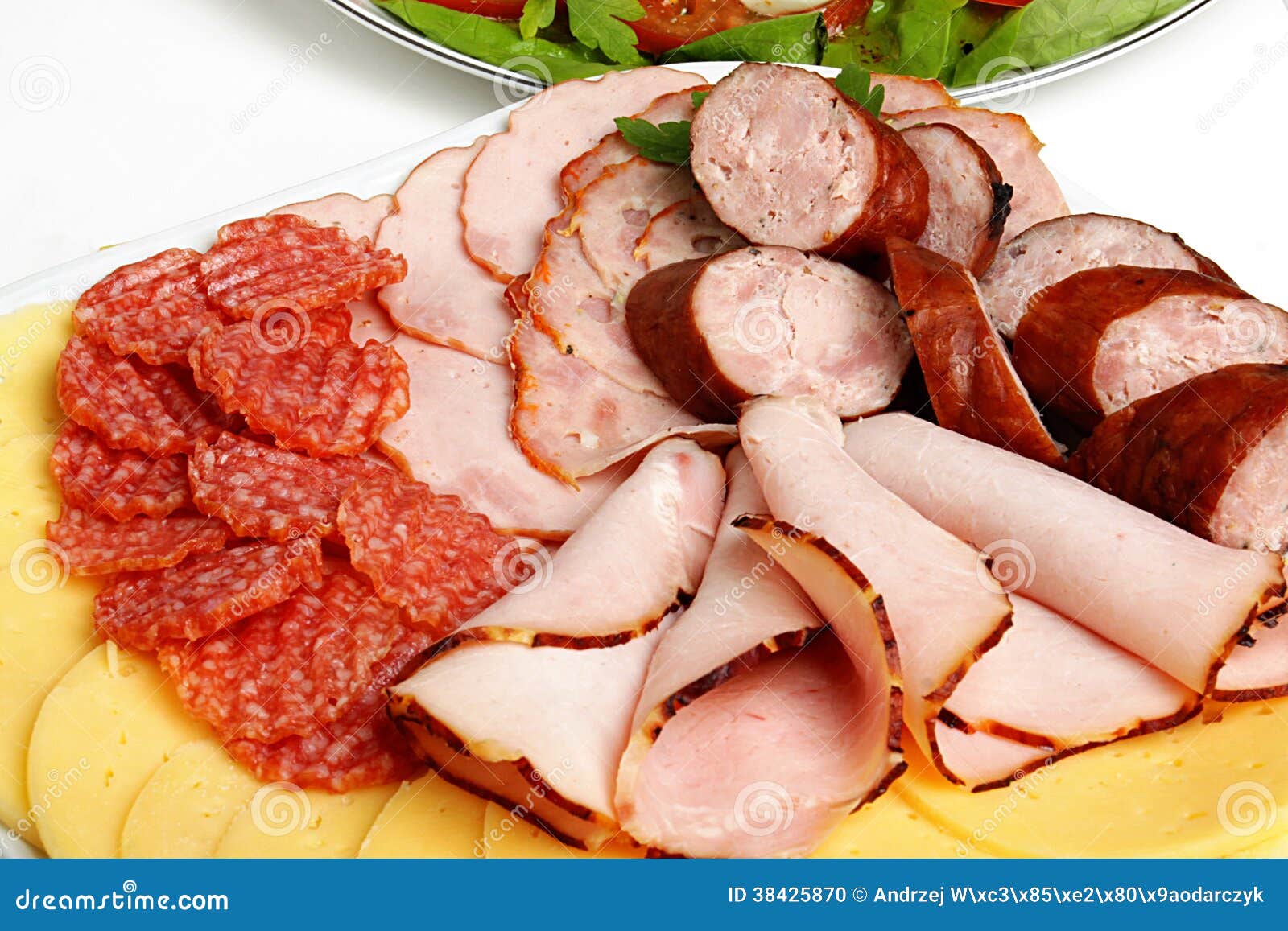 Platter of cold meats stock photo. Image of gourmet, plate - 38425870