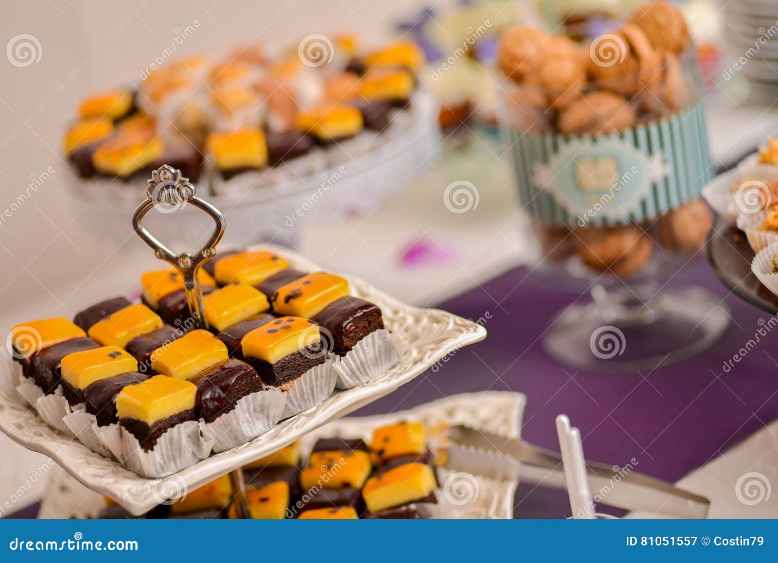 Platter Cookies on the Table Stock Image - Image of bakery, macaron ...