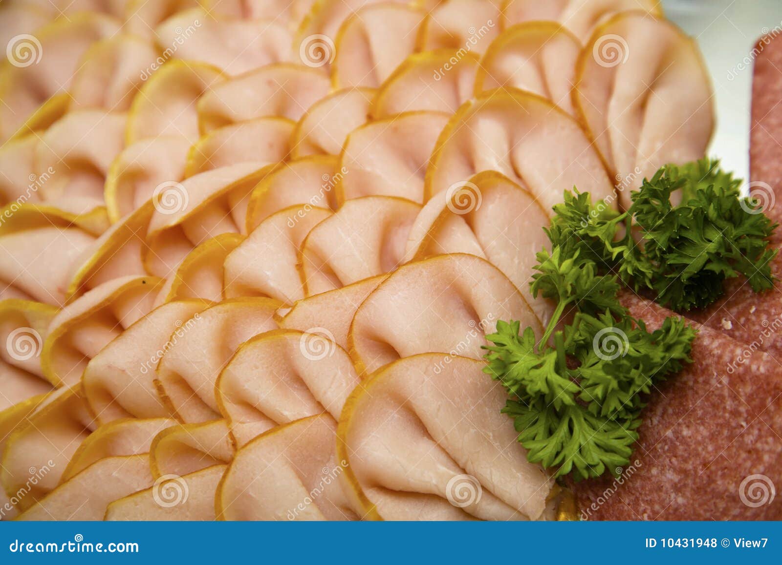 Platter of ham stock photo. Image of lunch, cold, pink - 10431948