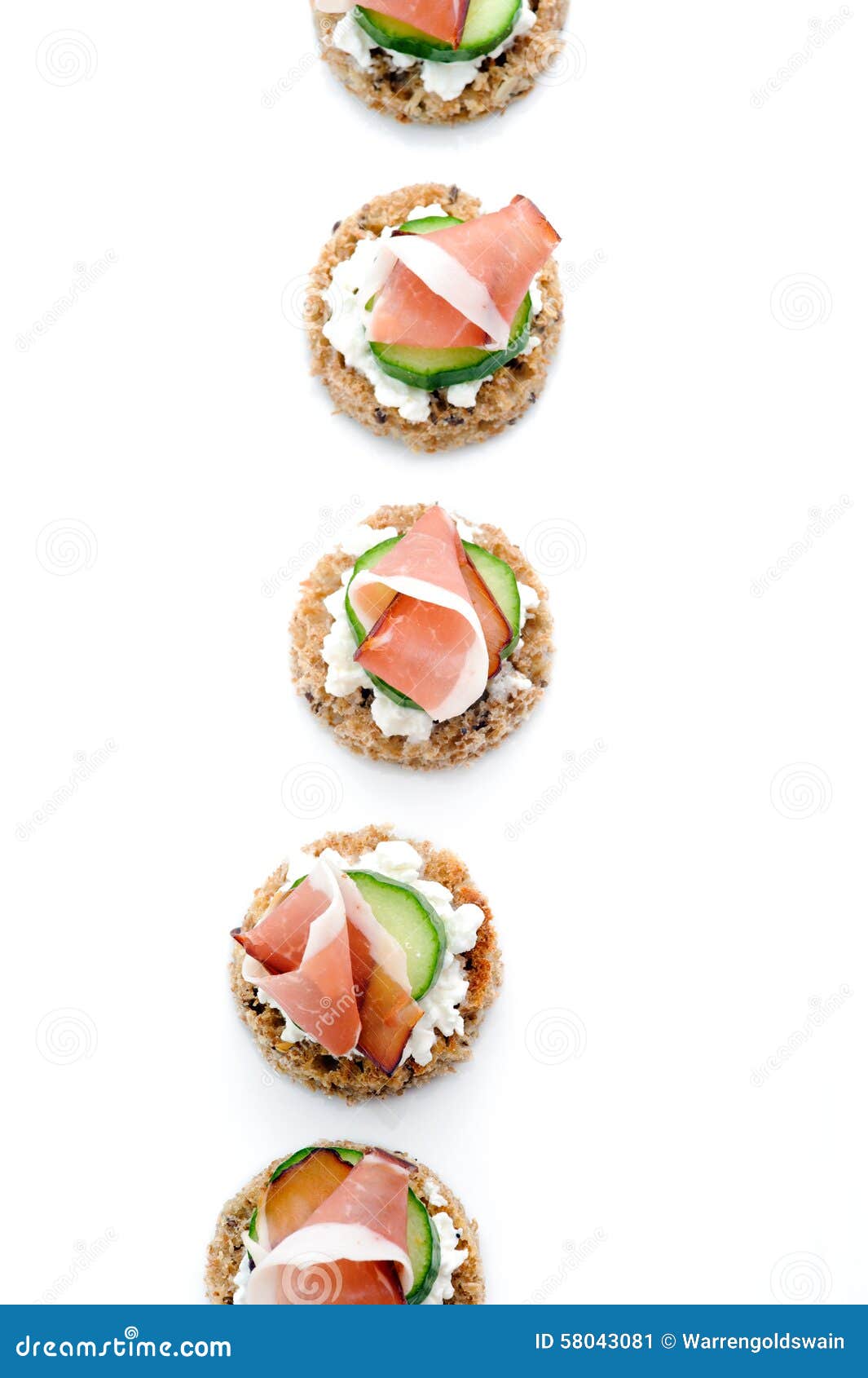 Platter of ham appetisers stock image. Image of fancy - 58043081