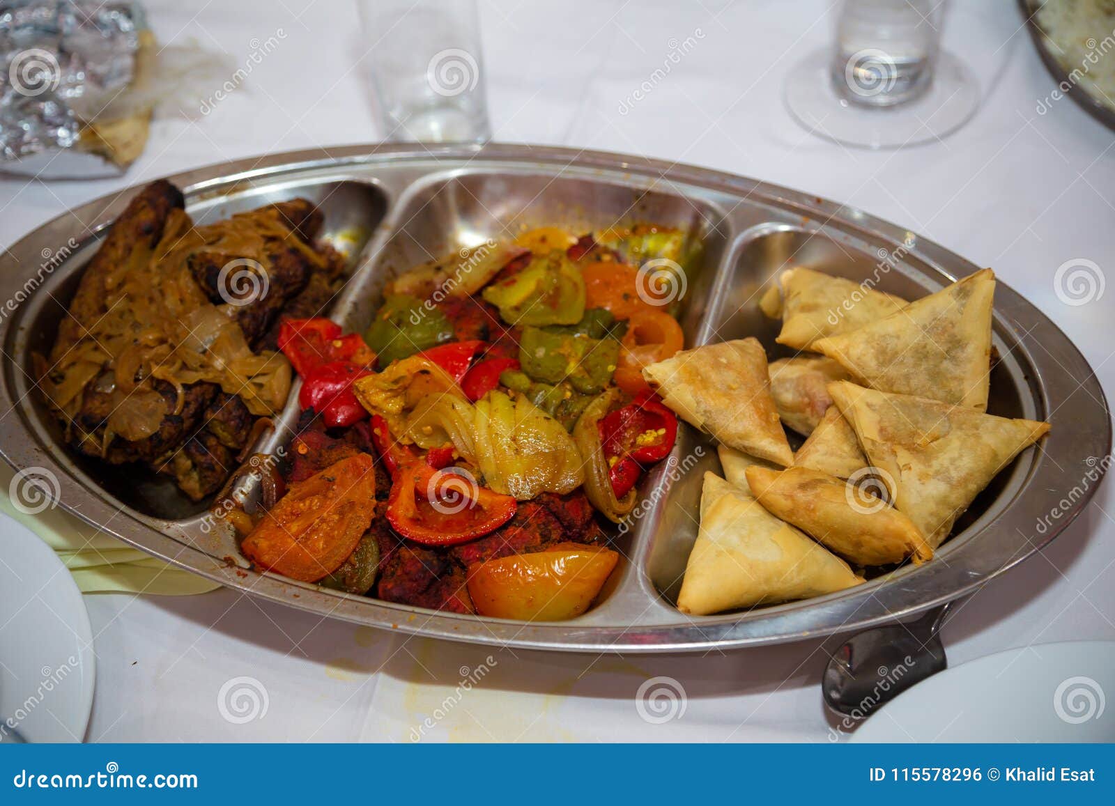 Platter stock photo. Image of kebab, indian, buffet - 115578296