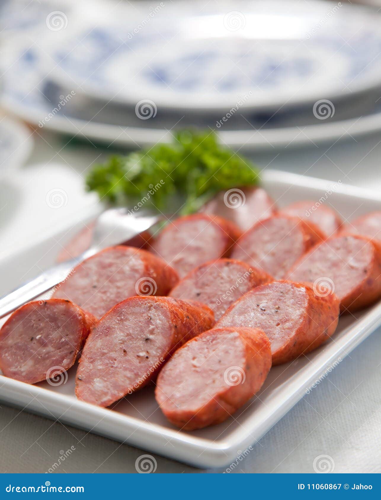 Platter of sausage stock image. Image of buffet, setting - 11060867
