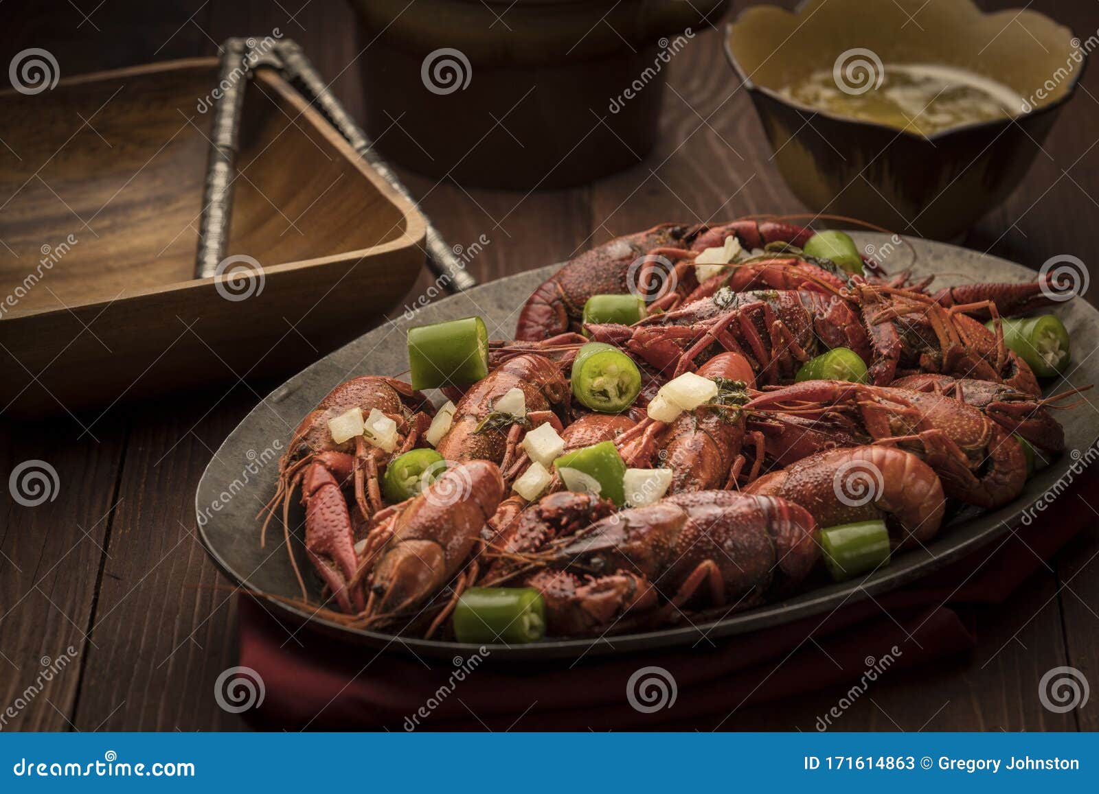 Platter of Steamed Crawfish Stock Image - Image of boiled, healthy ...