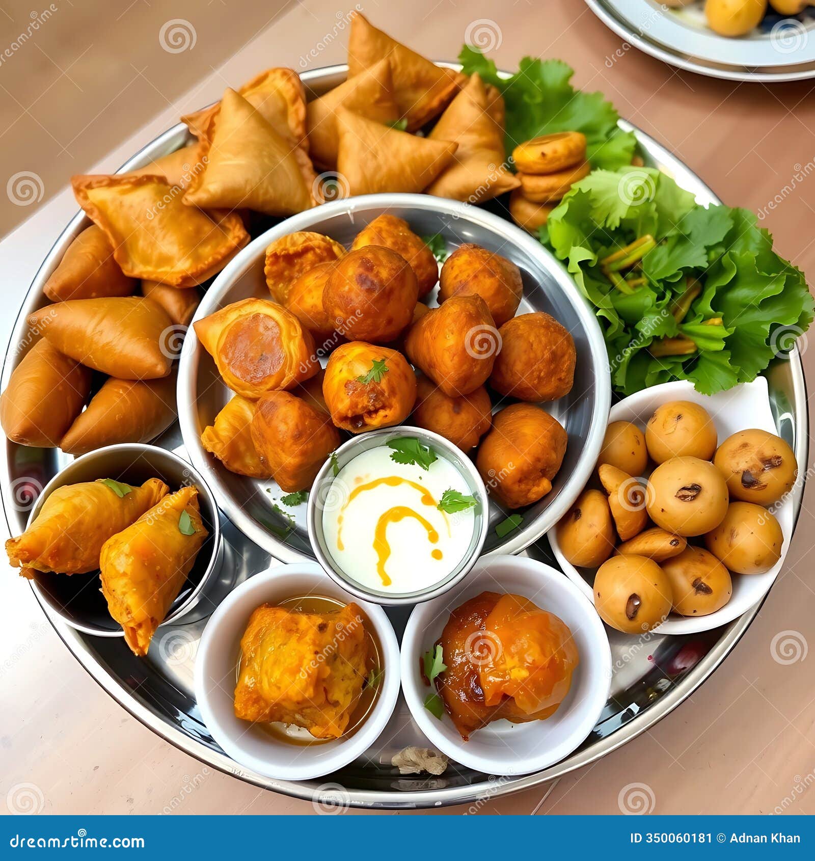 A Platter Of Indian Sweets Including Gulab Jamun, Jalebi, And Rasgulla ...