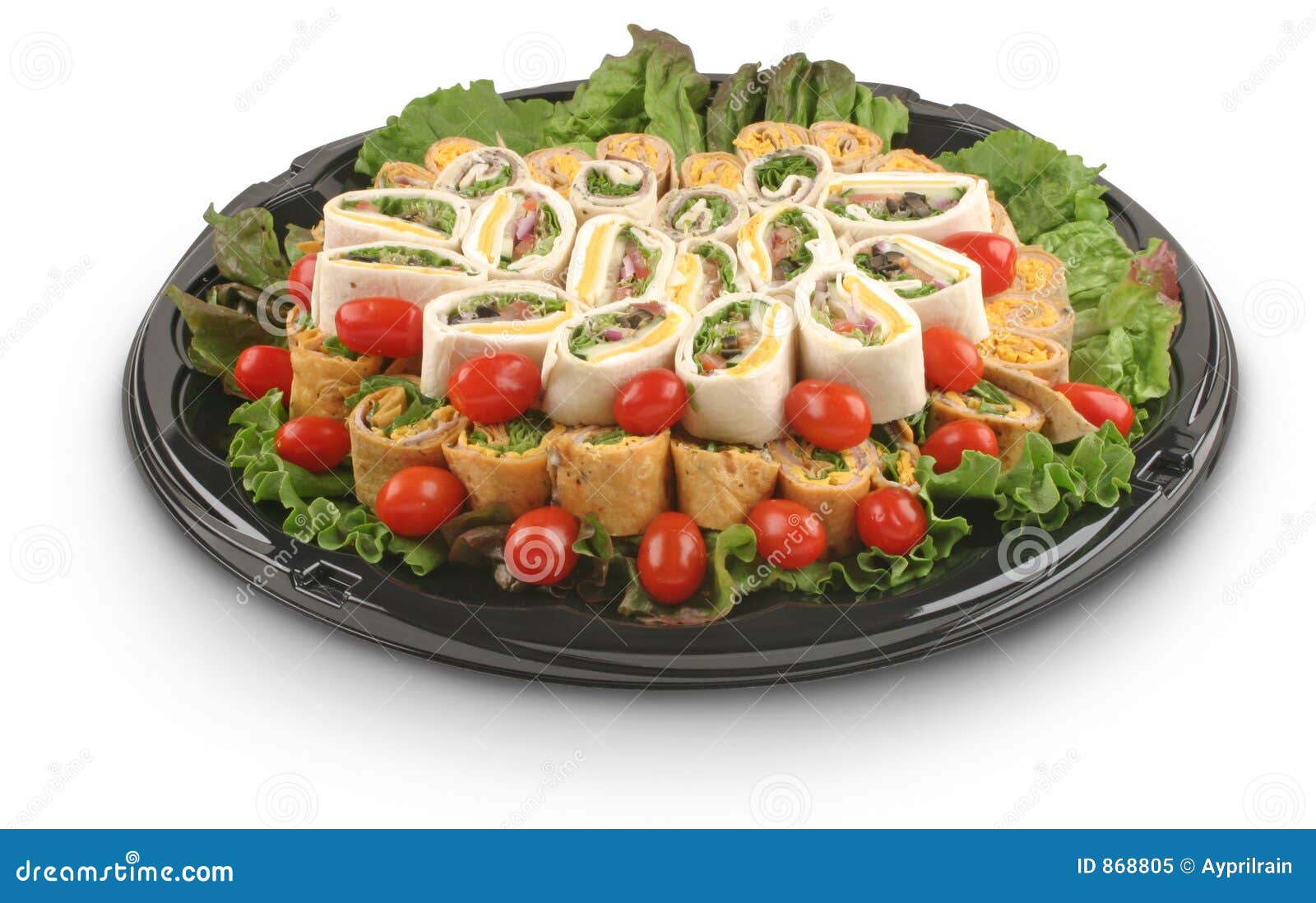 Platter of Wraps stock image. Image of display, meat, party - 868805