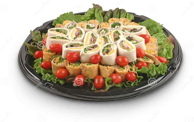 Platter of Wraps stock image. Image of display, meat, party - 868805
