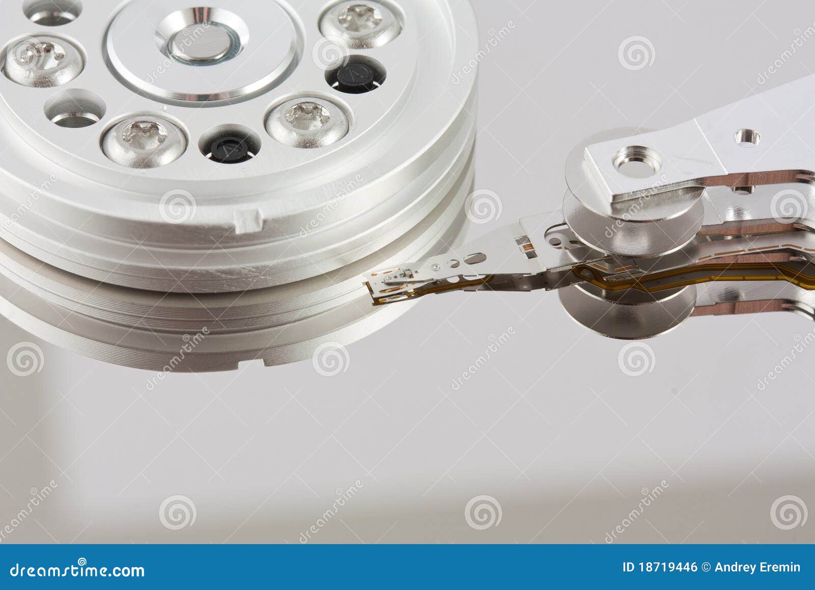 Platters and Head of a Computer Hard Drive Stock Photo - Image of file ...