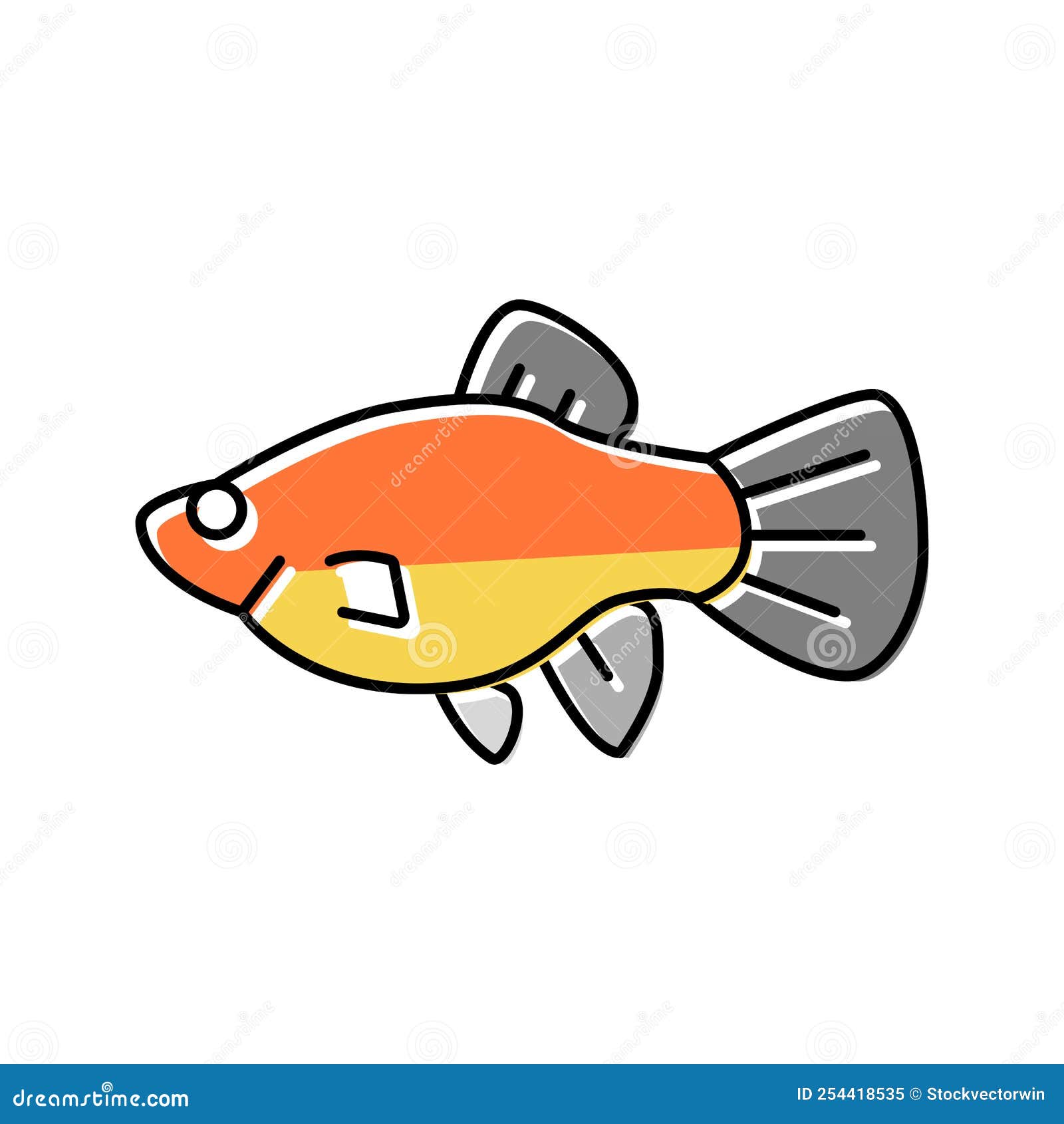 Platy Fish Color Icon Vector Illustration Stock Vector - Illustration ... Platy Fish Color Icon Vector Illustration Stock Vector - Illustration ...