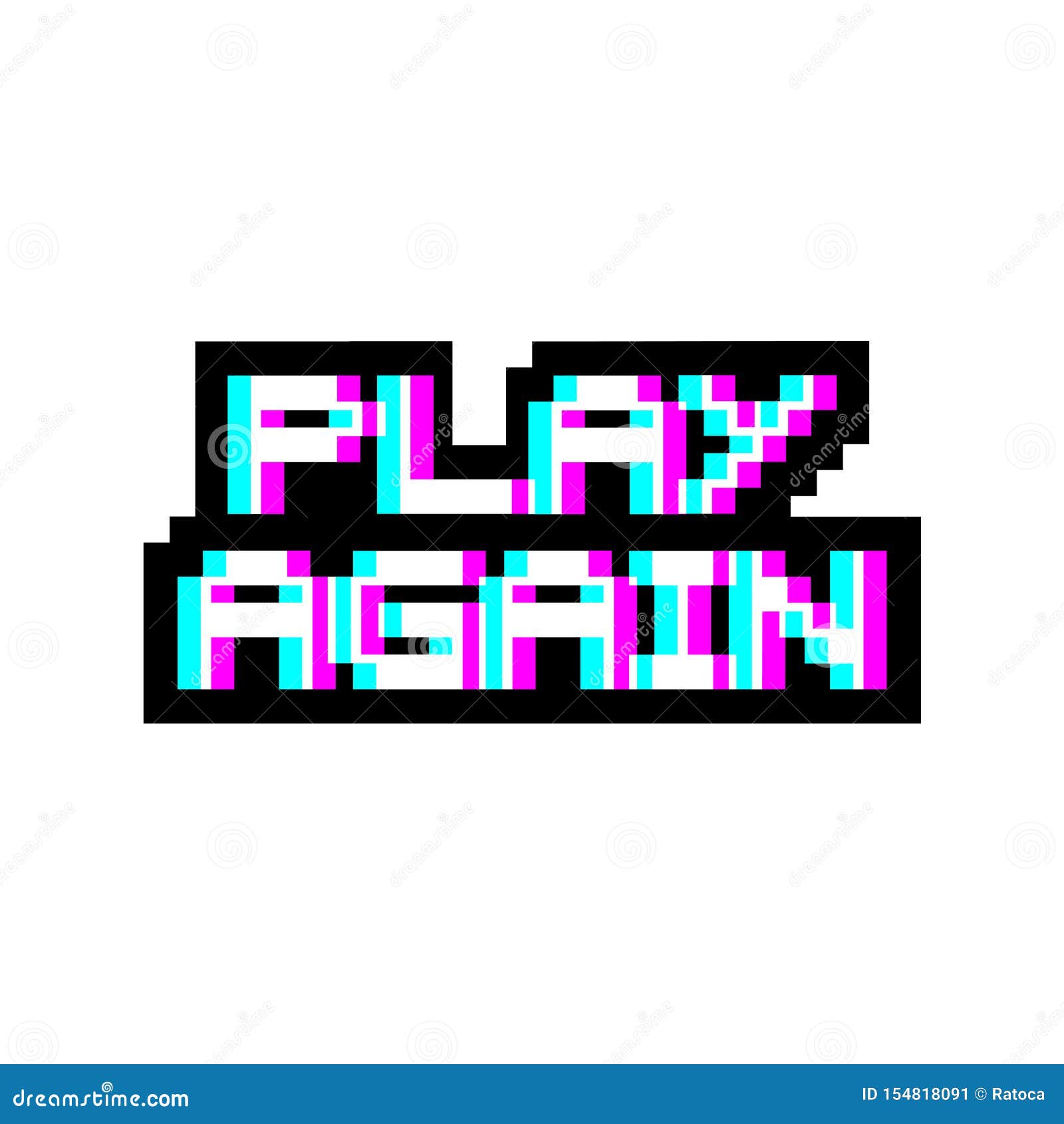 Play Again Alphabet Font. Pixel Letters And Numbers In 80s Video Game ...