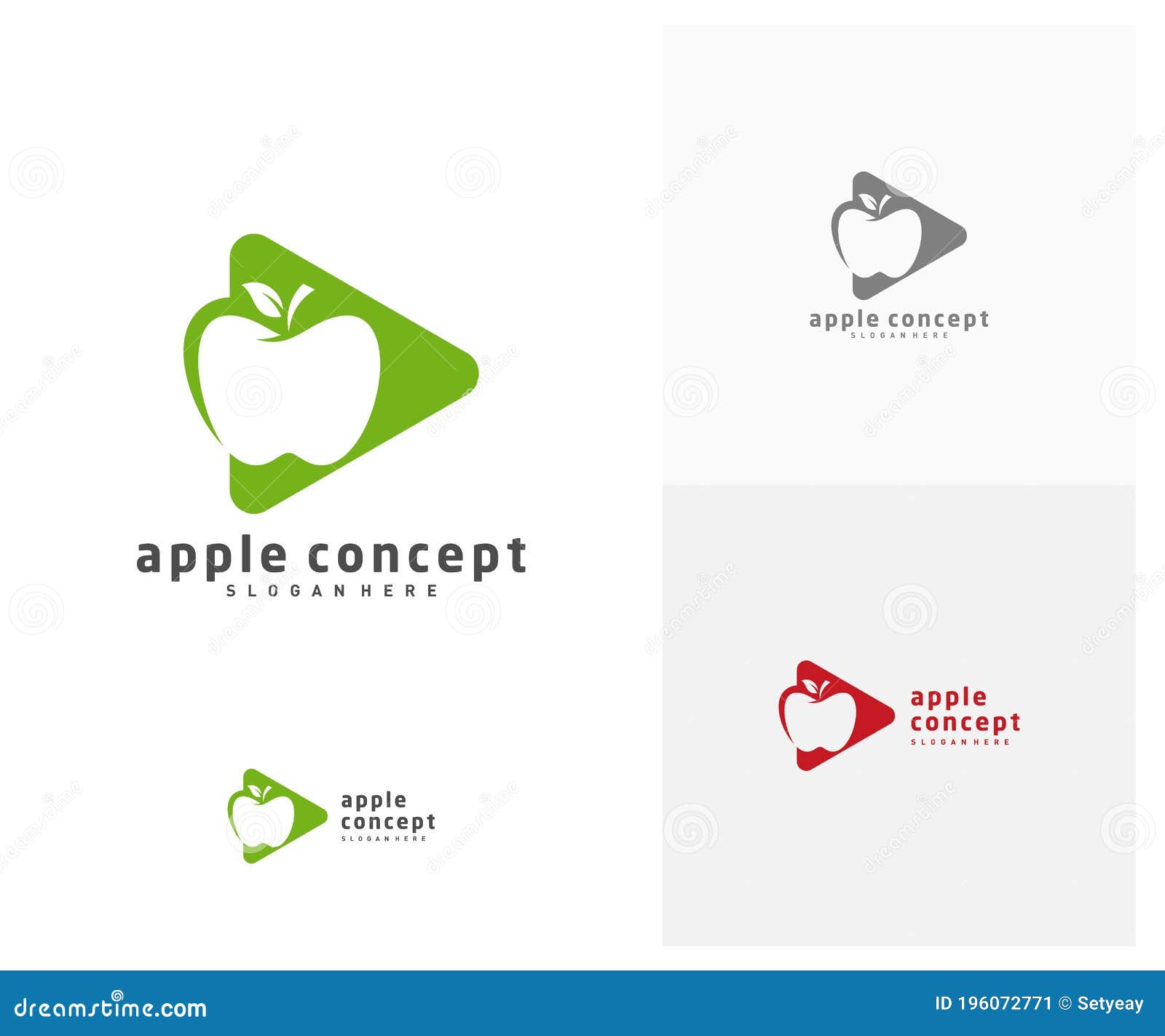 Play Apple Logo Design Vector Template, Fruits Apple Icon Symbol Stock ...