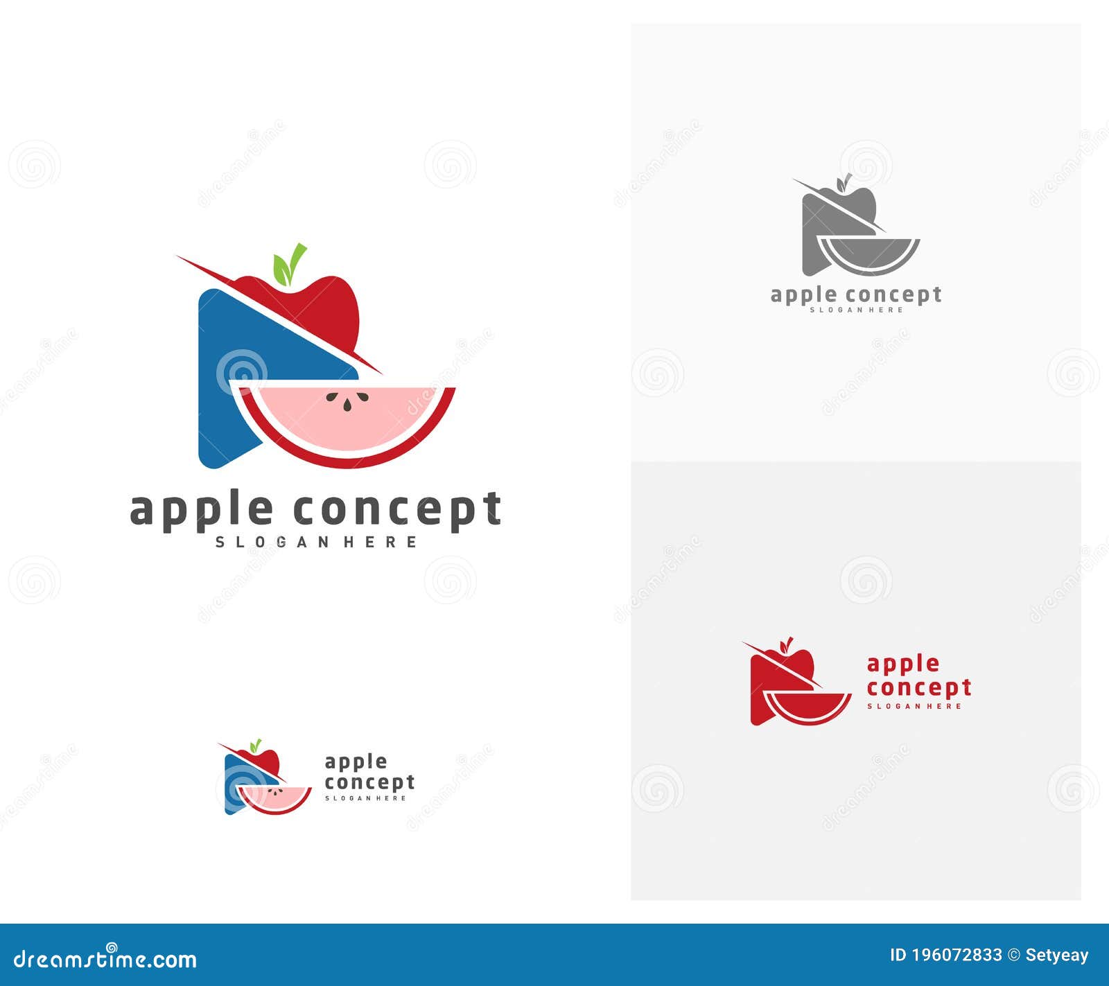 Play Apple Logo Design Vector Template, Fruits Apple Icon Symbol Stock ...