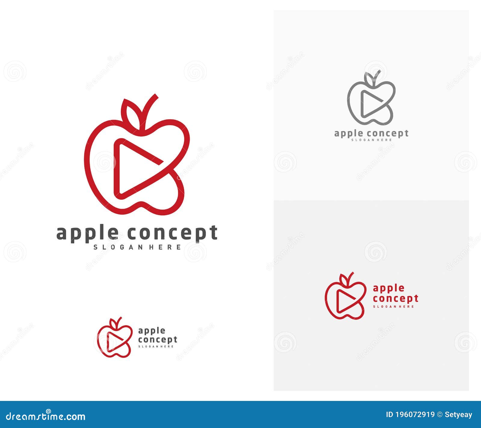 Play Apple Logo Design Vector Template, Fruits Apple Icon Symbol Stock ...