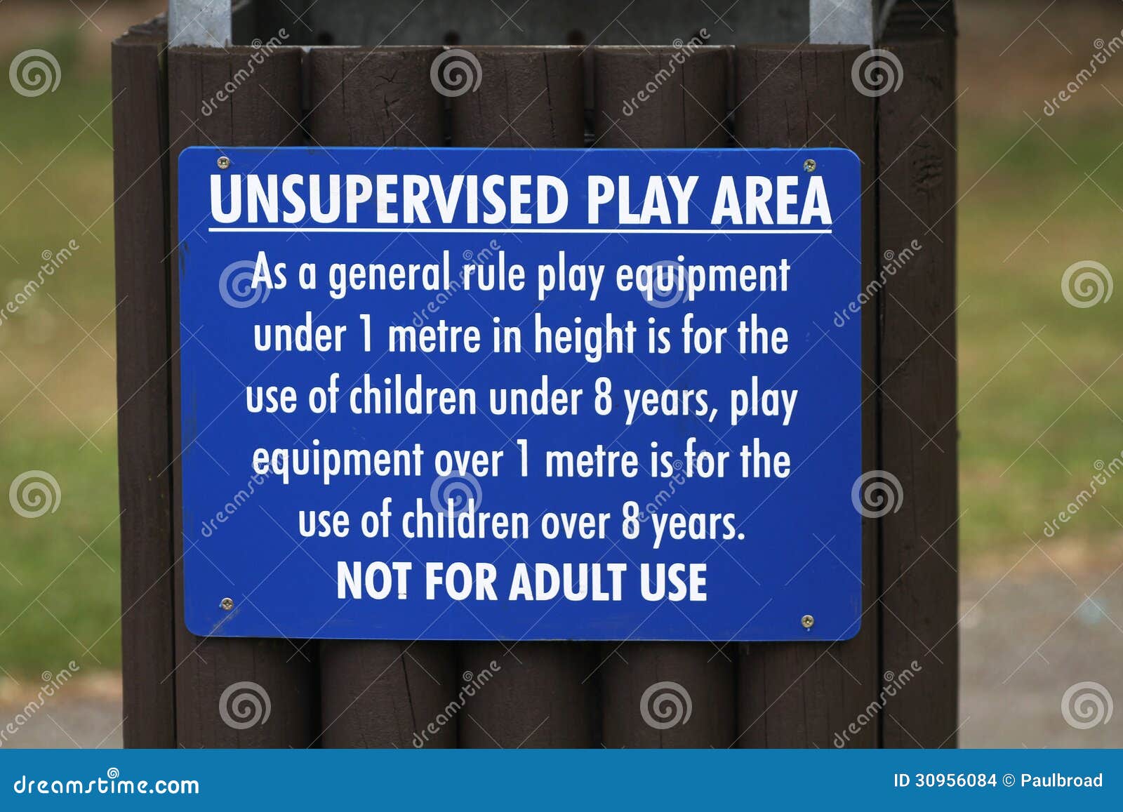 Play area warning sign. stock photo. Image of holiday - 30956084
