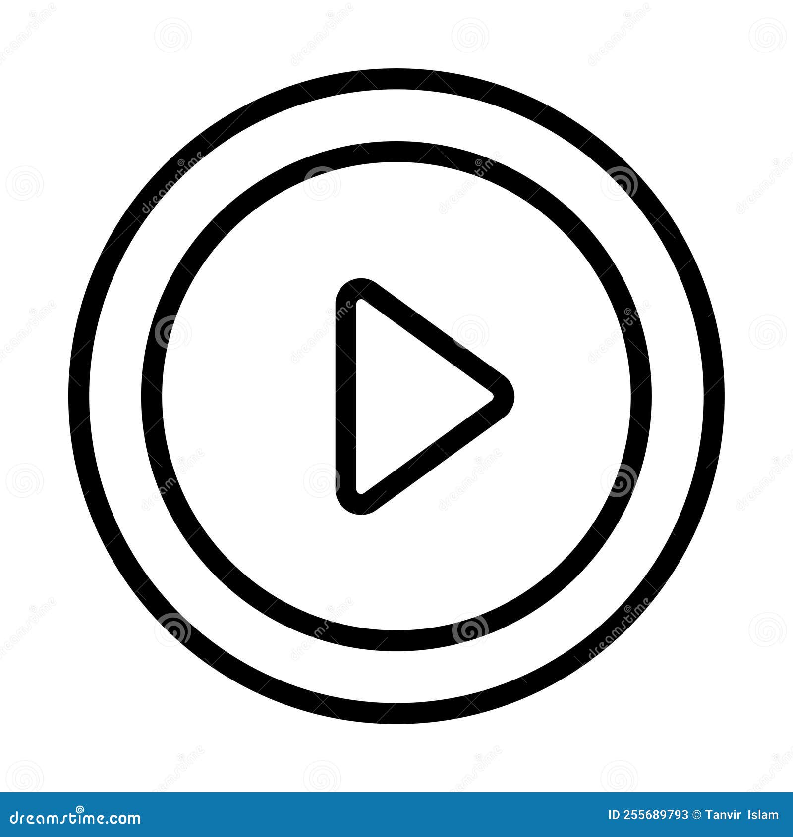 Play Arrow Icon stock illustration. Illustration of sign - 255689793