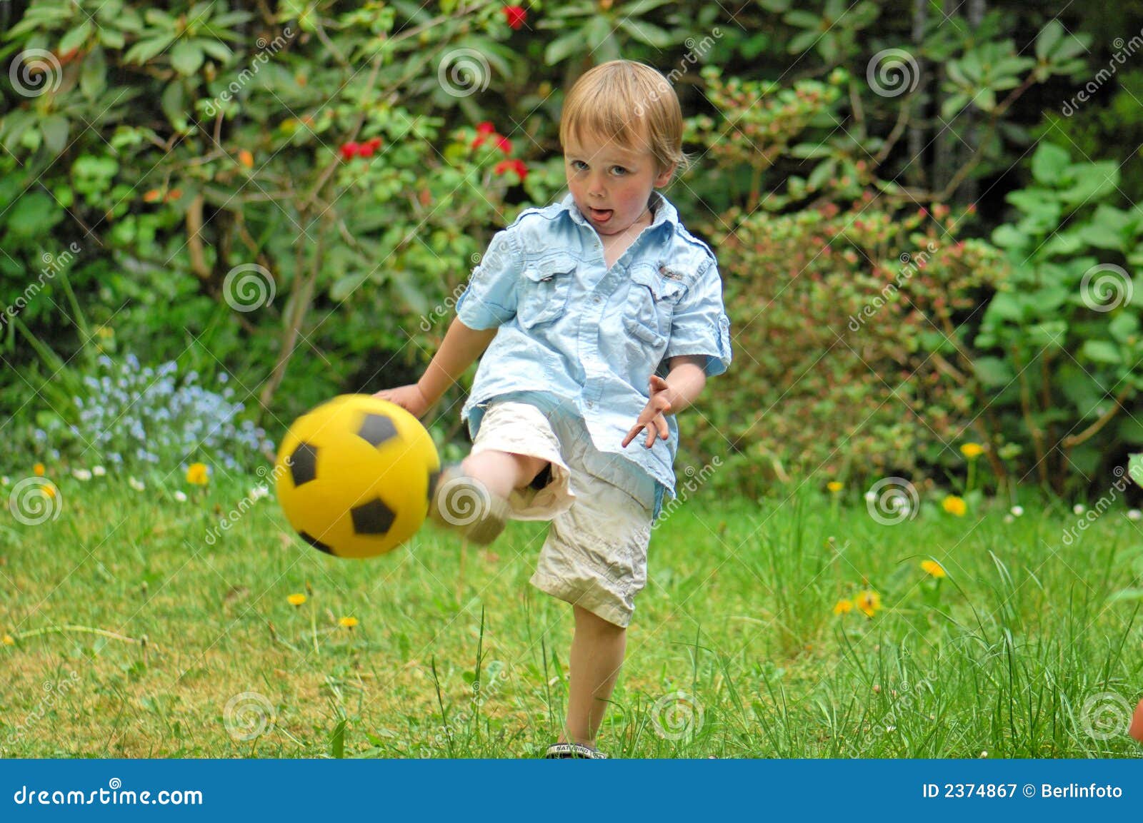 Play the ball stock image. Image of outside, football - 2374867
