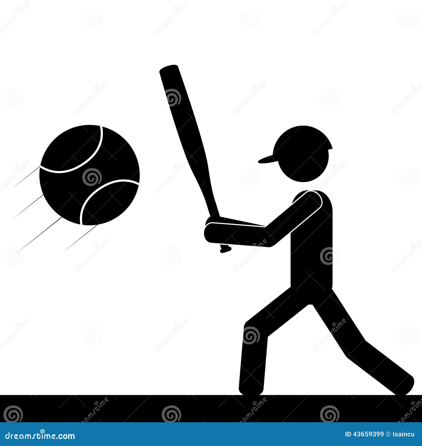 Play baseball stock vector. Illustration of player, american - 43659399