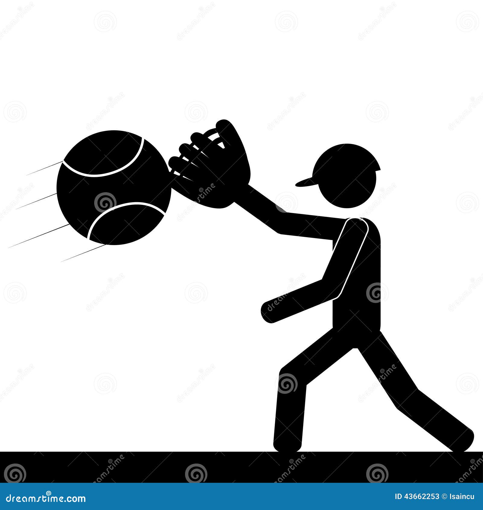 Play baseball stock vector. Illustration of playing, exercise - 43662253