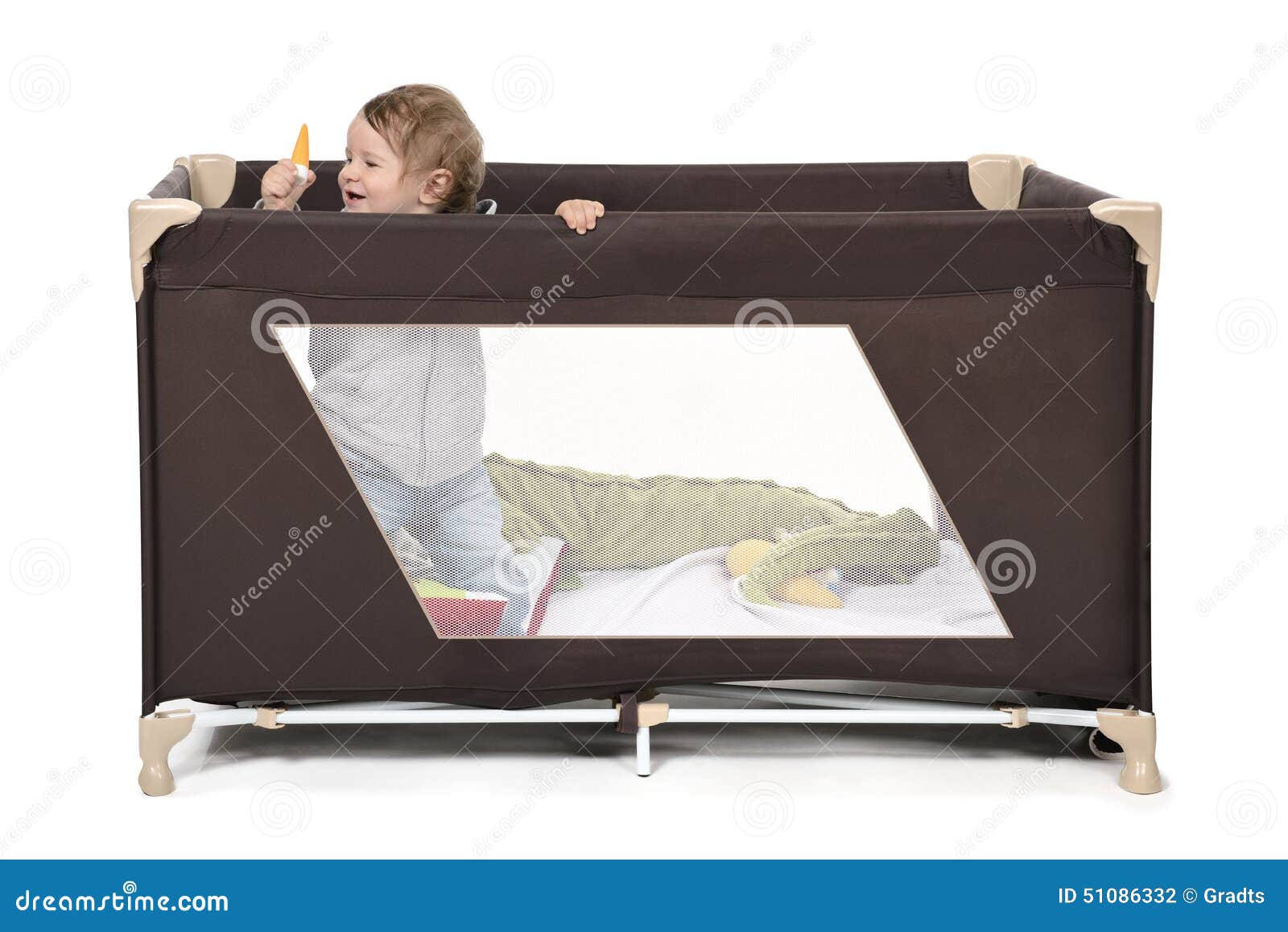 Play bed stock photo. Image of playing, bedding, crib - 51086332