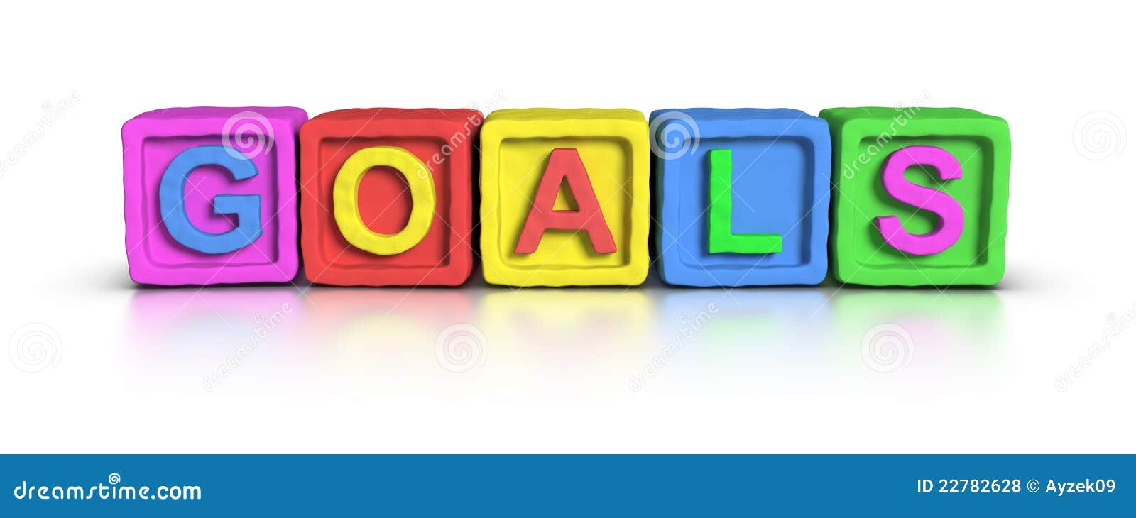 Play Blocks : GOALS stock illustration. Illustration of clay - 22782628