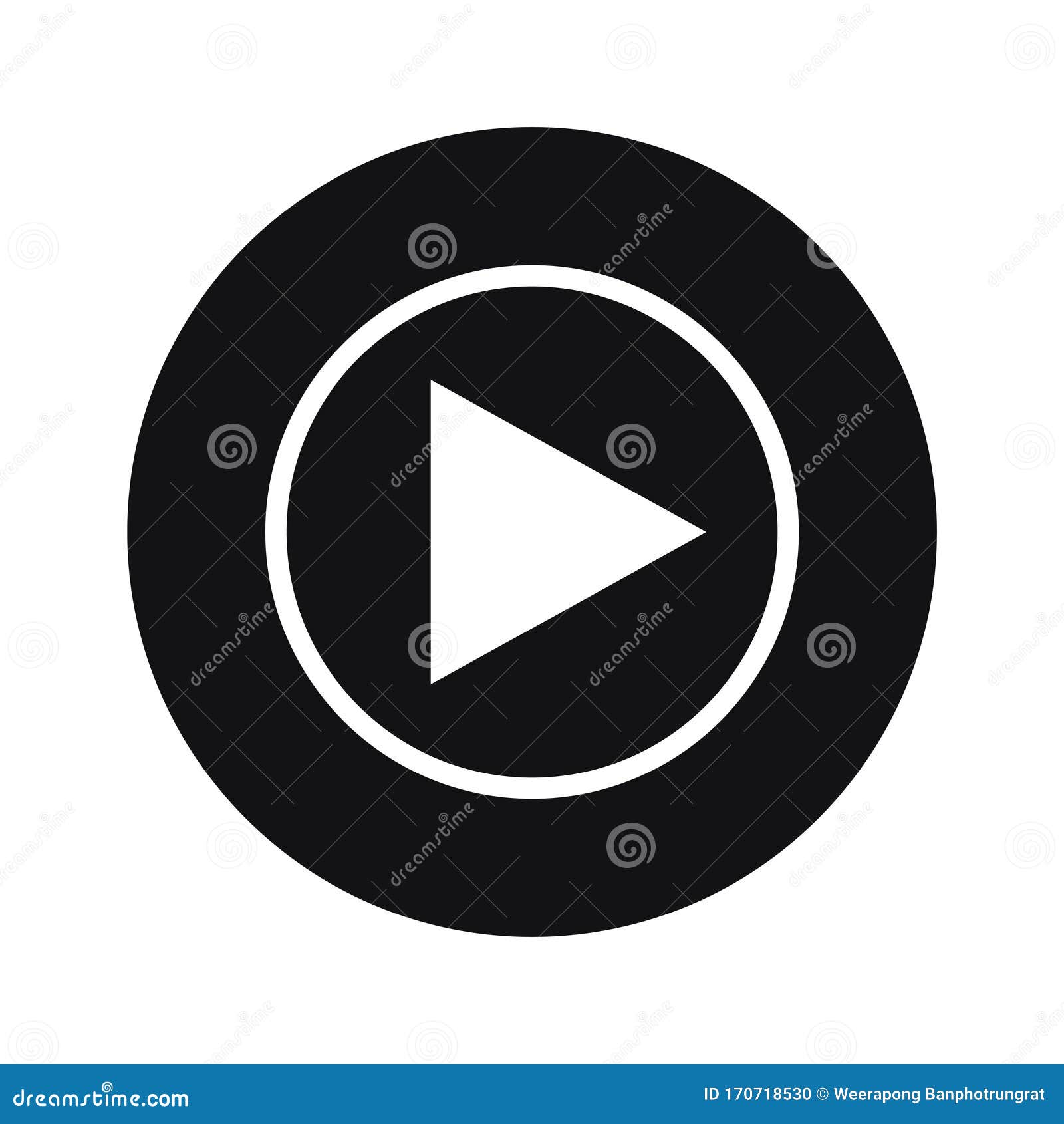Play button stock vector. Illustration of computer, vector - 170718530