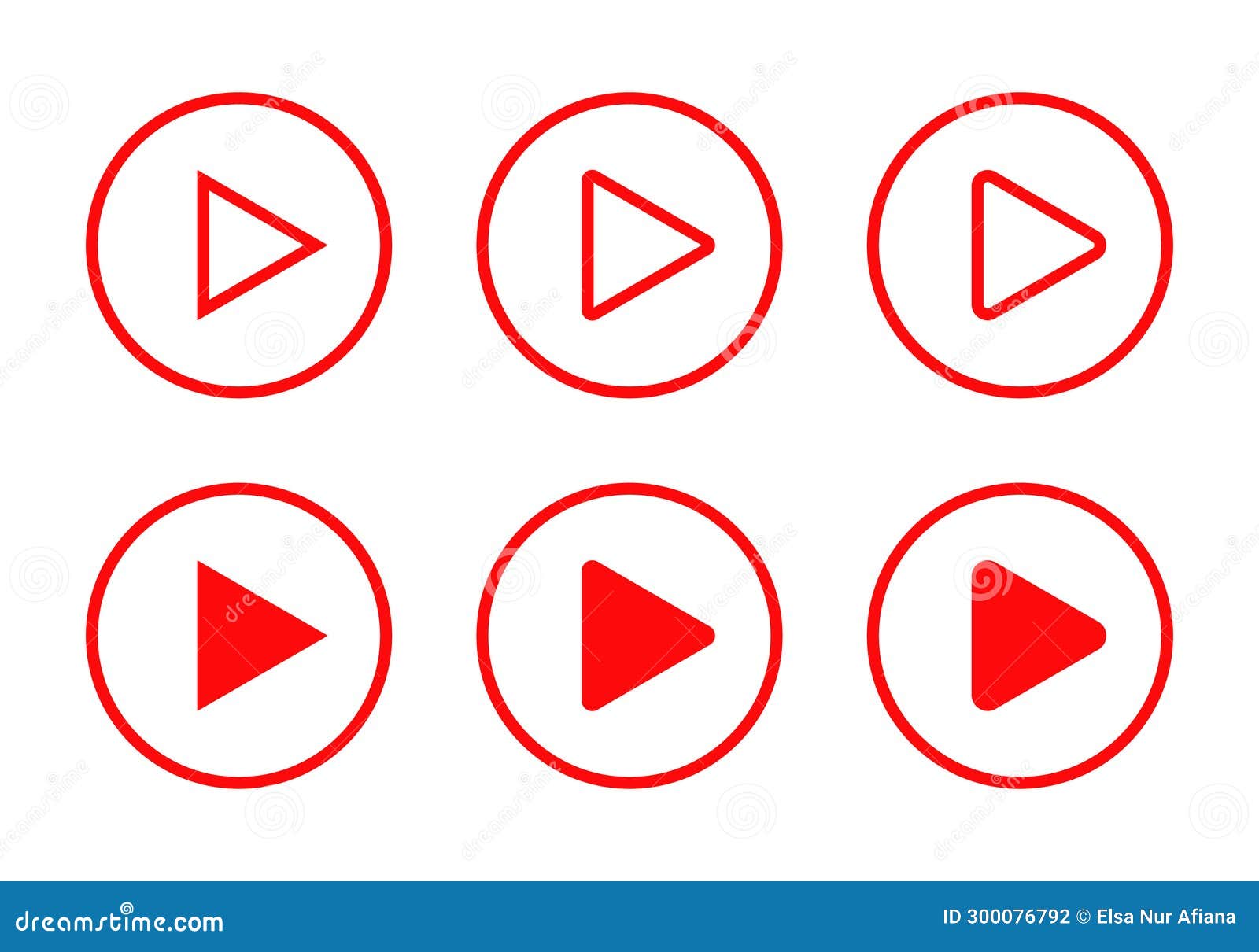 Play Buton Icon in Circle Line. Video Streaming Symbol Vector Stock ...