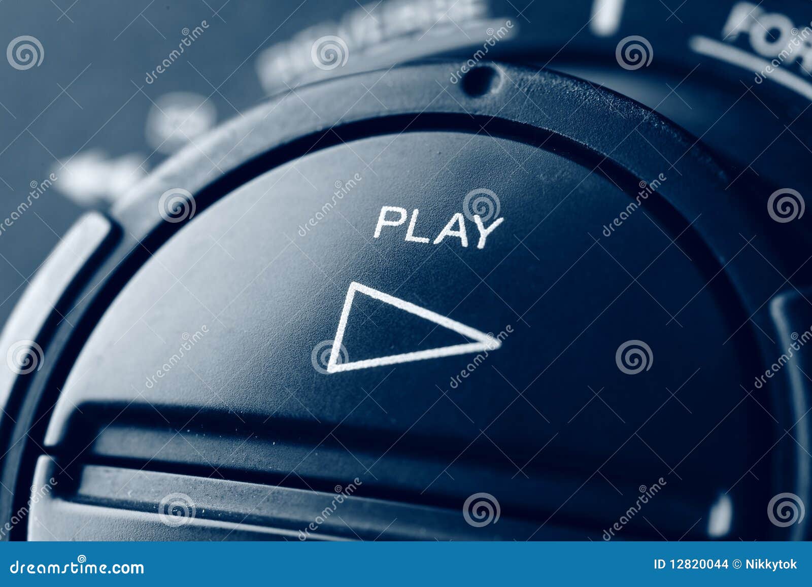 Play button stock photo. Image of electronic, blue, music - 12820044
