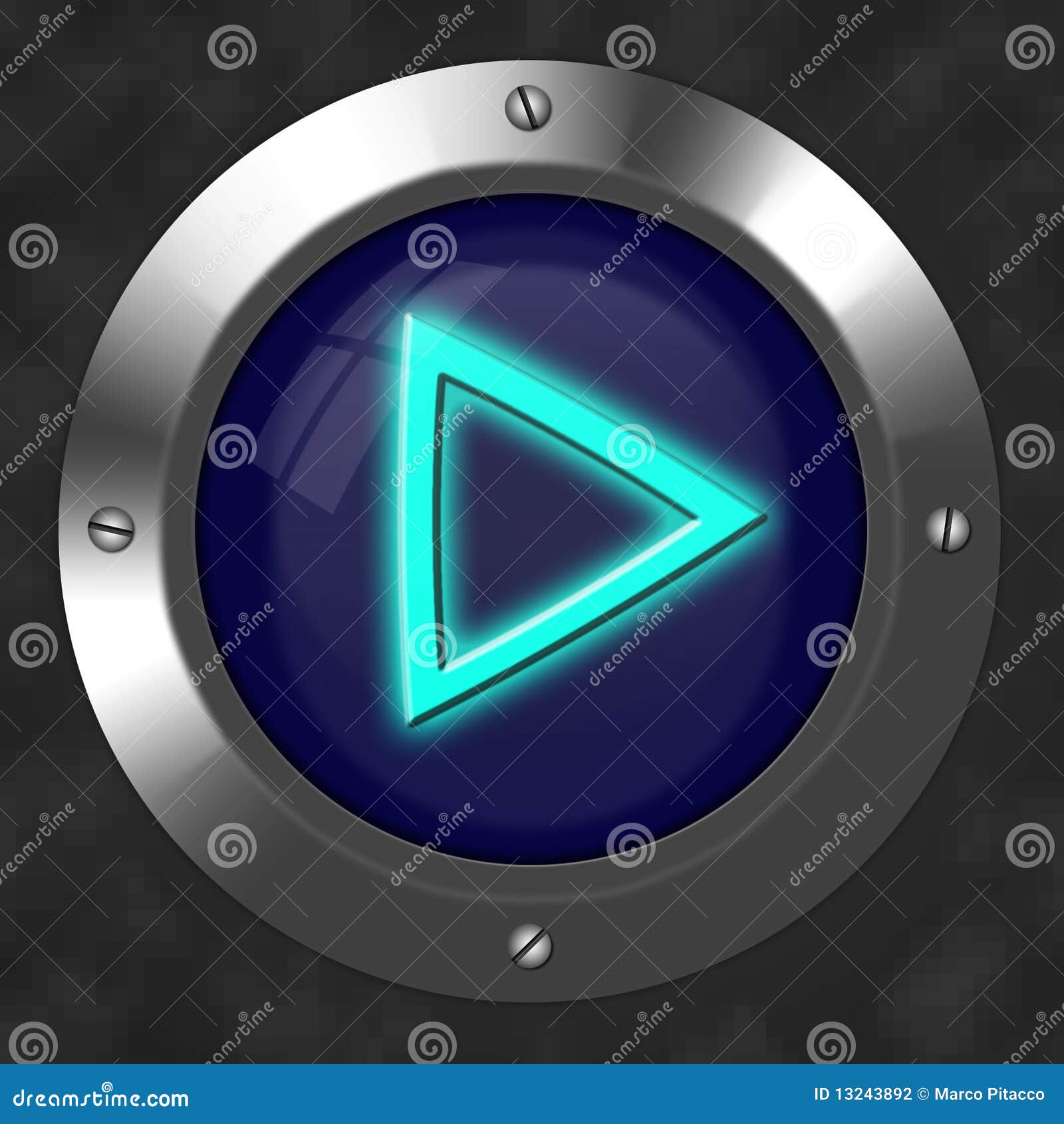 Play button stock illustration. Illustration of player - 13243892