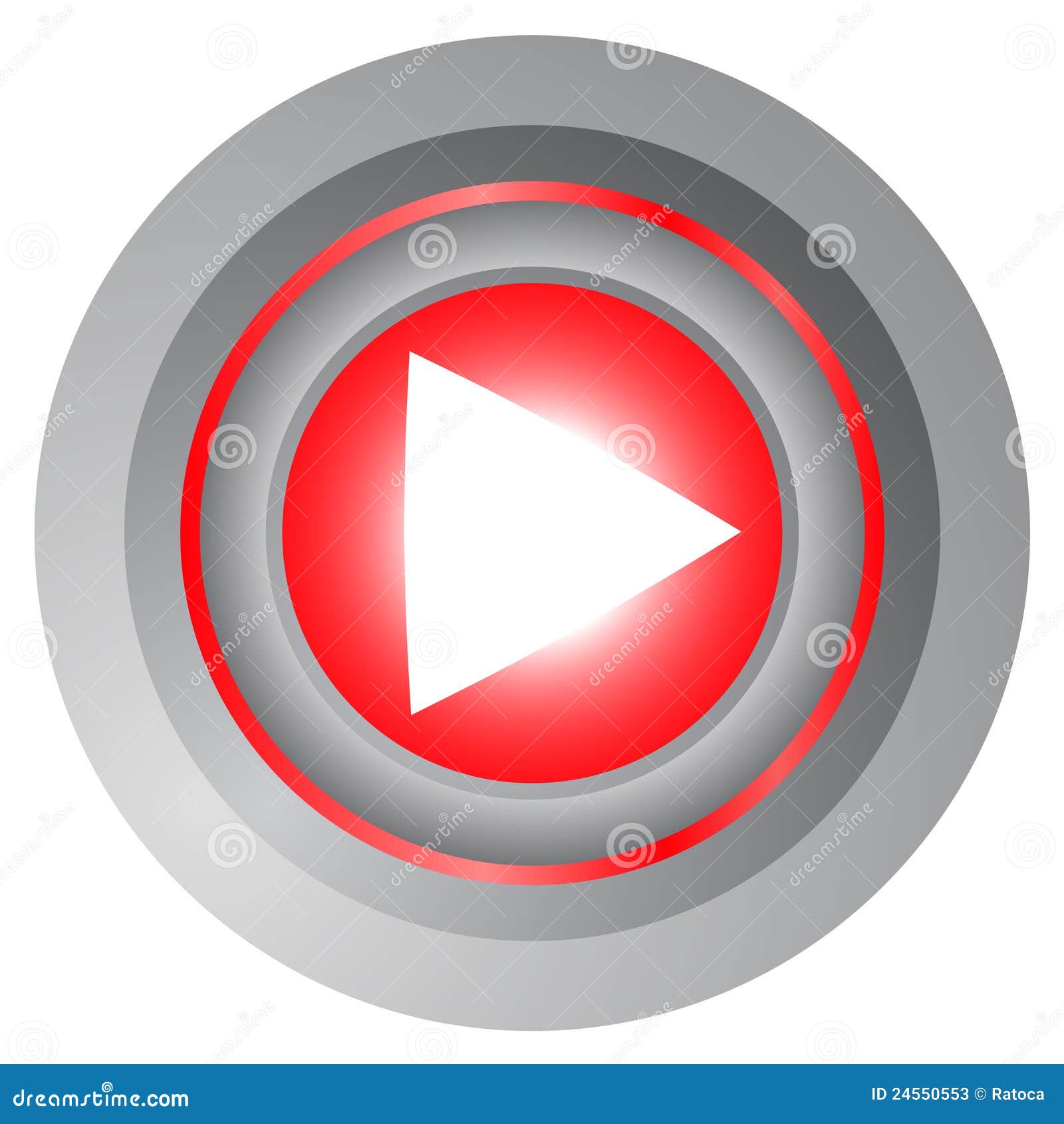 Play button stock vector. Illustration of audio, innovation - 24550553
