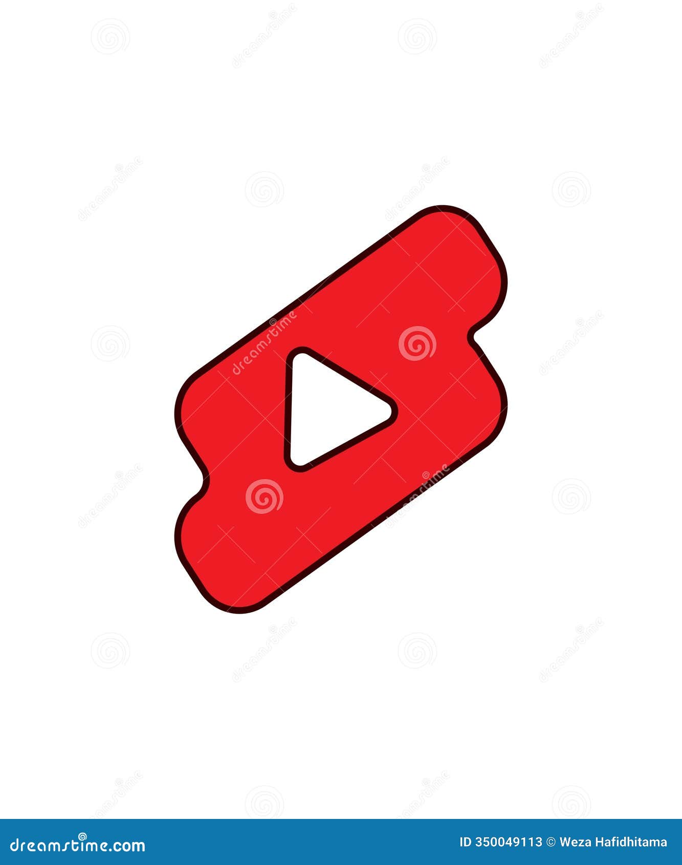 Play Button App Icon stock illustration. Illustration of line - 350049113