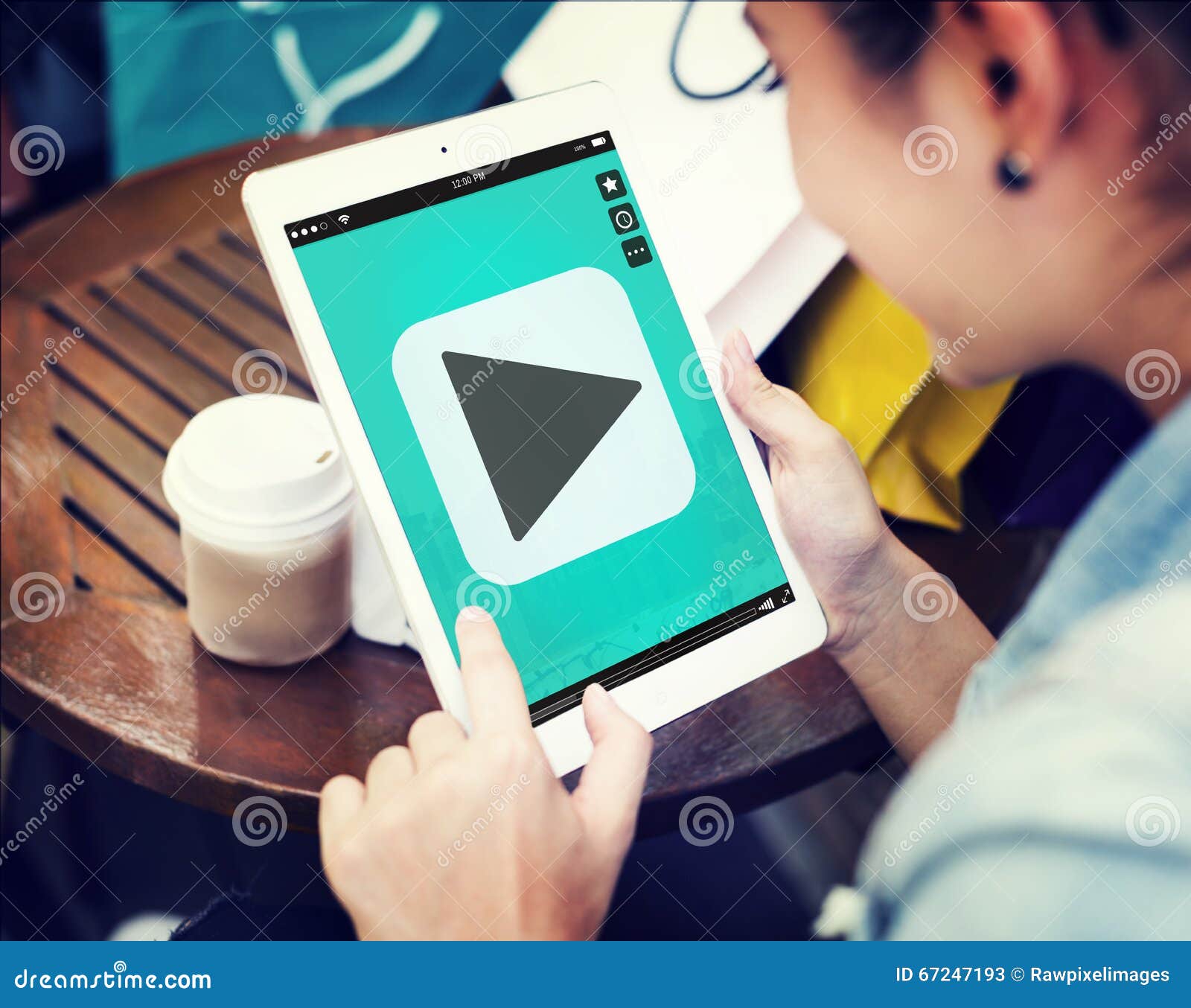 Play Button Audio Video Media Technology Concept Stock Image - Image of ...