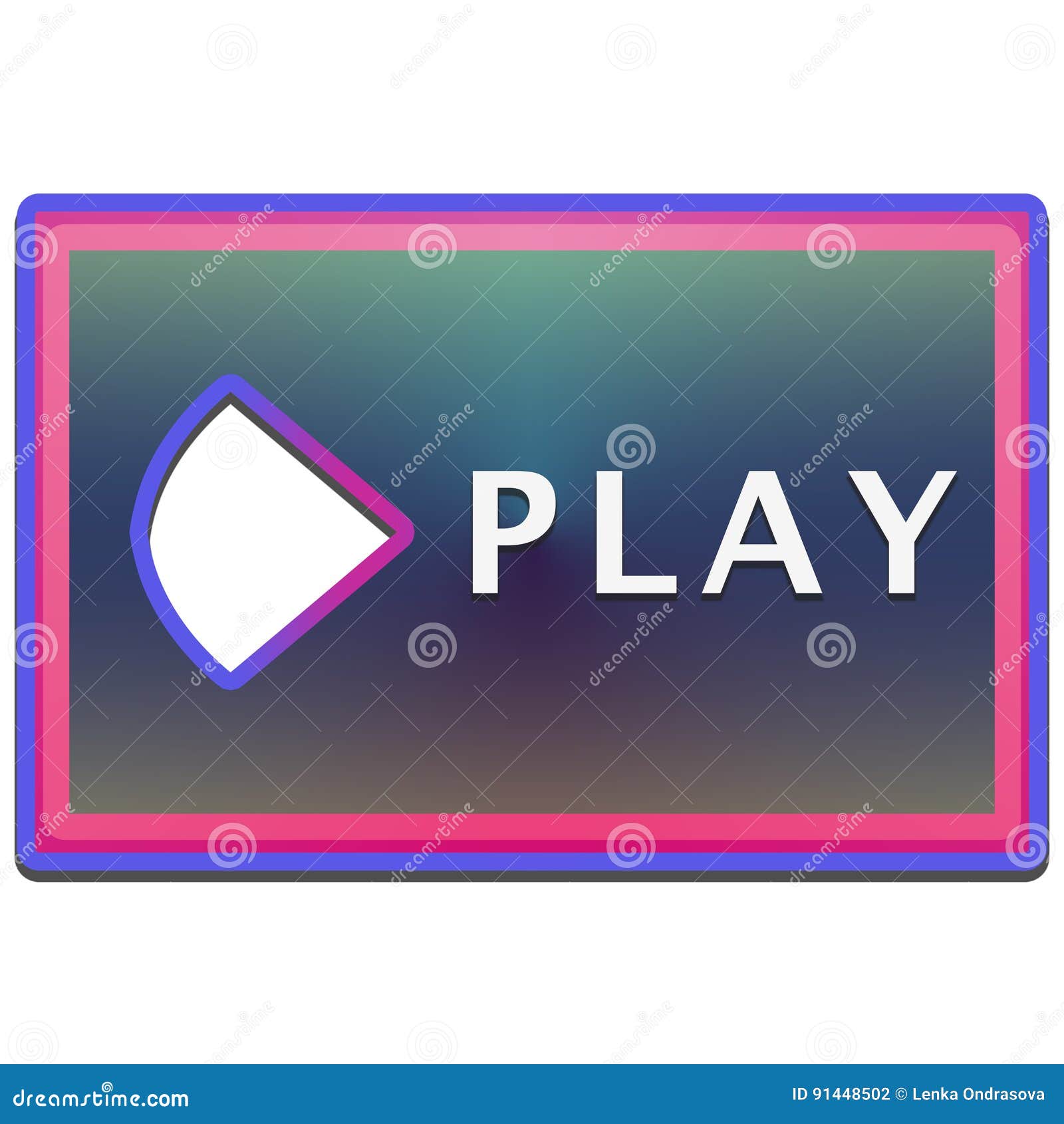 Play button stock illustration. Illustration of arrow - 91448502