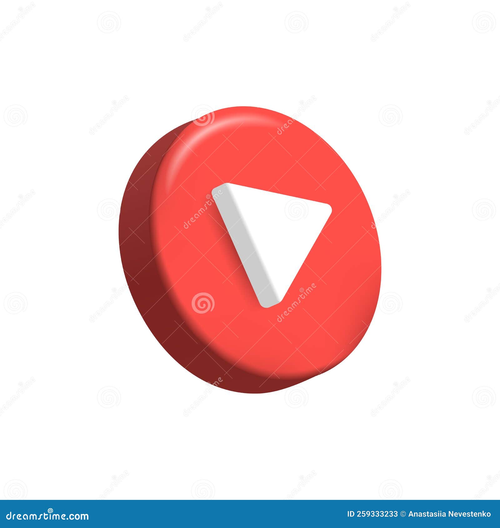 Play Button. 3d Realistic Play Button. for the Interface of ...