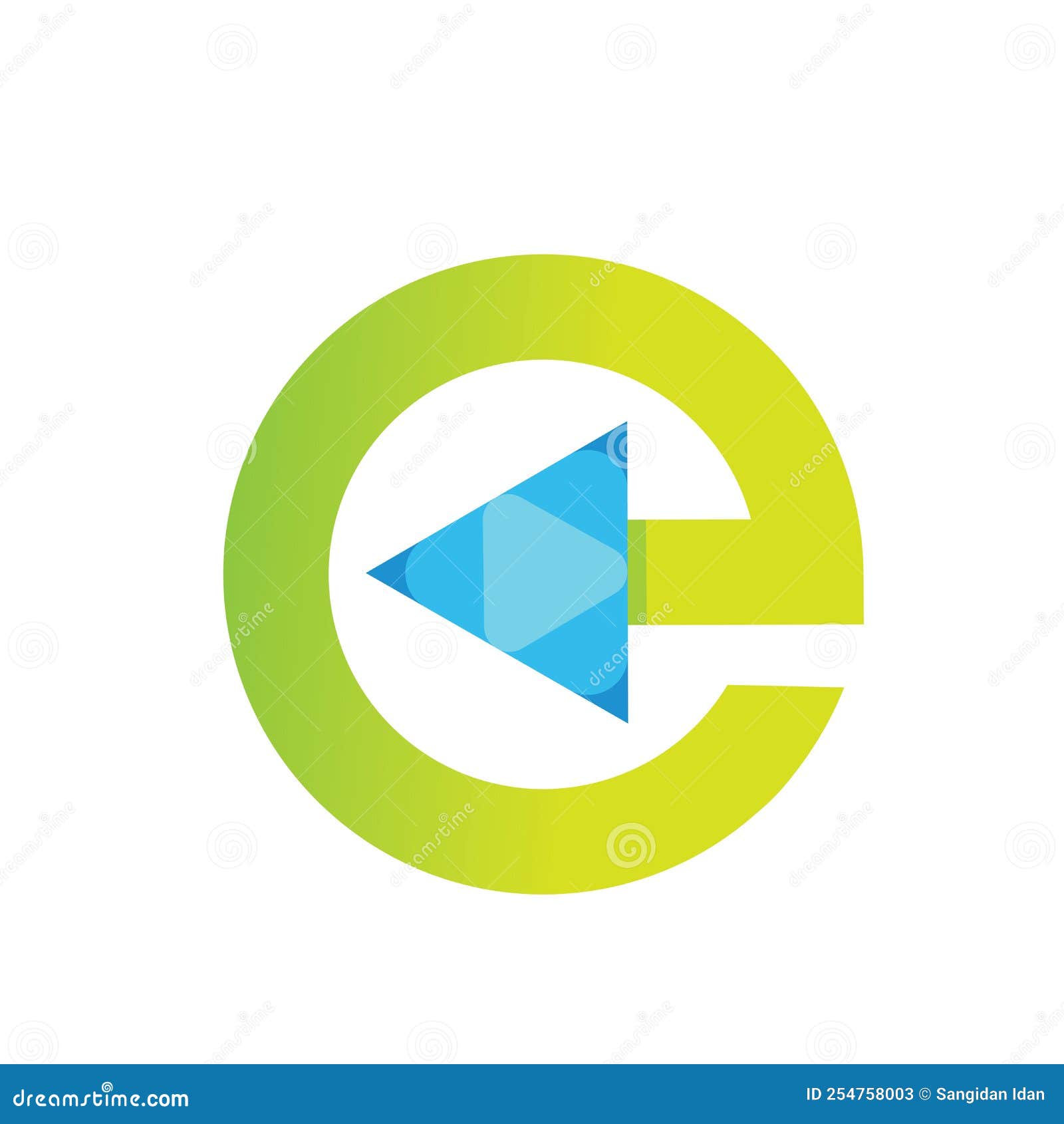 Play Button E Letter Icon Vector Illustration Concept Stock Vector ...