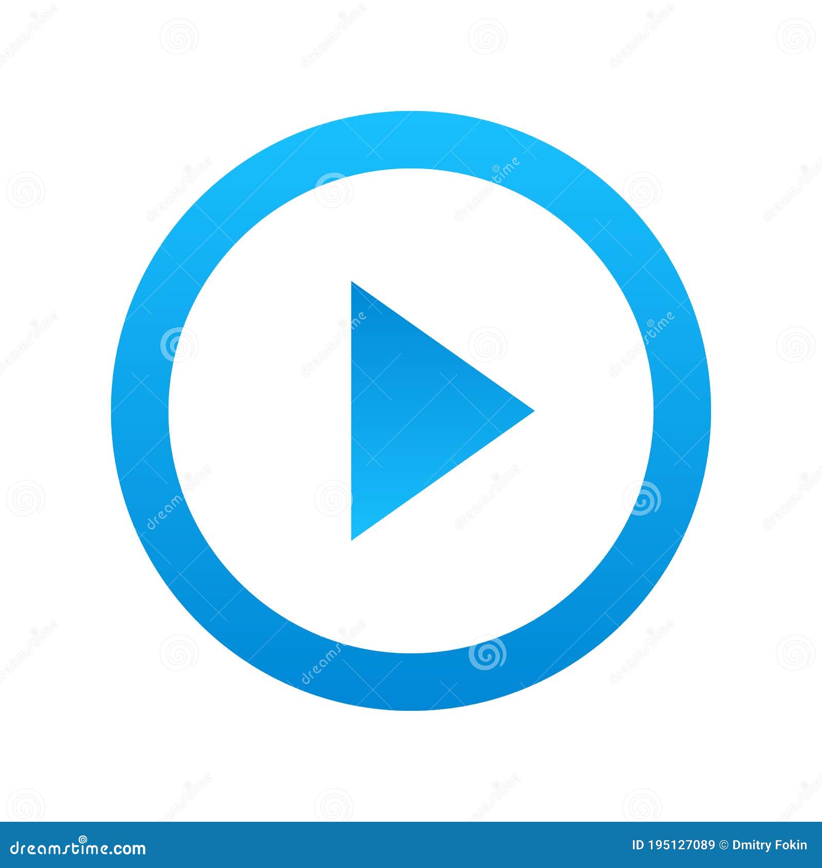 Play Button, Flat Design Style Vector Icon. UI Element Stock Vector ...